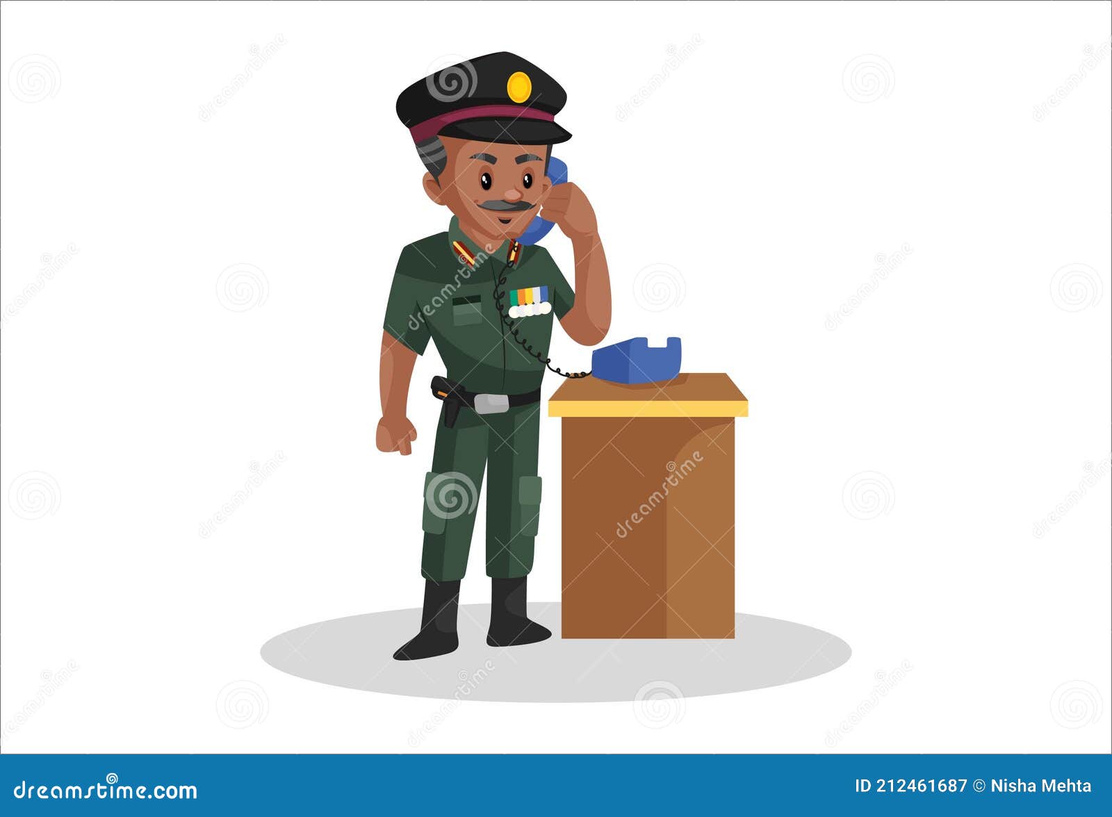 Army Man Cartoon Illustration Stock Vector - Illustration of defense ...