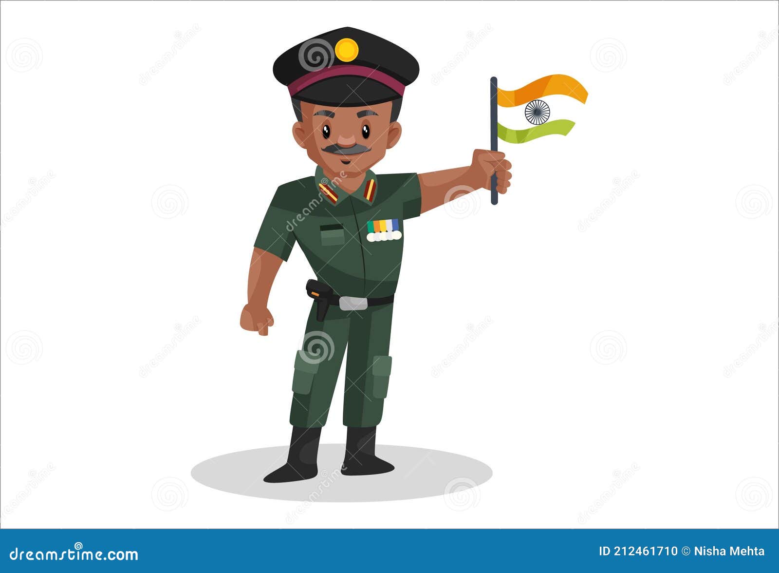 Army Man Cartoon Illustration Stock Vector - Illustration of ...