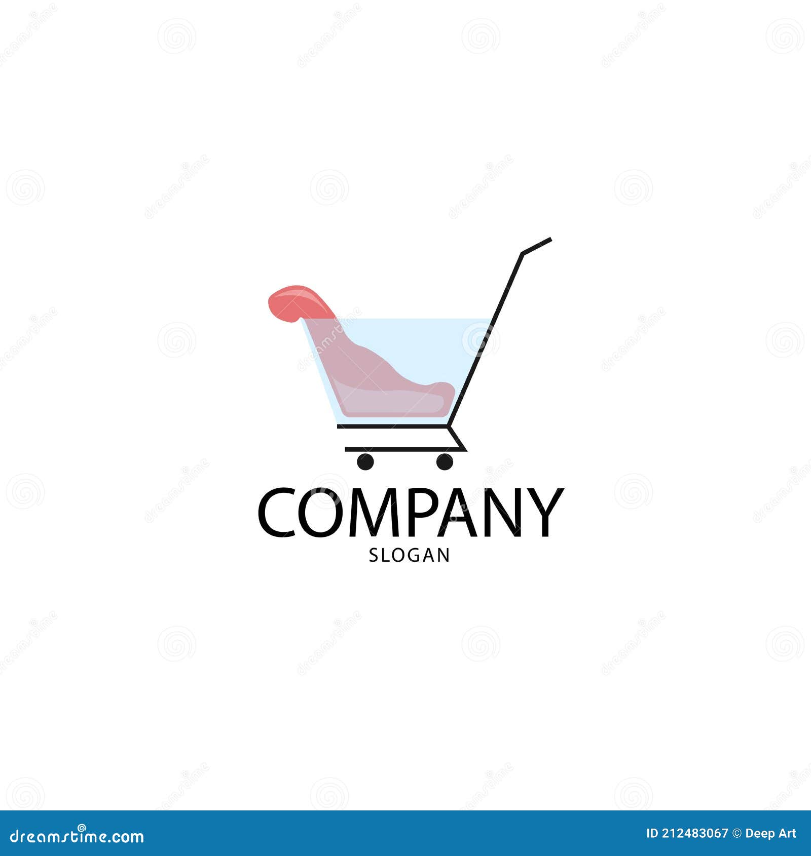 Shopping Trolley Logo Template for Your Company Stock Vector ...