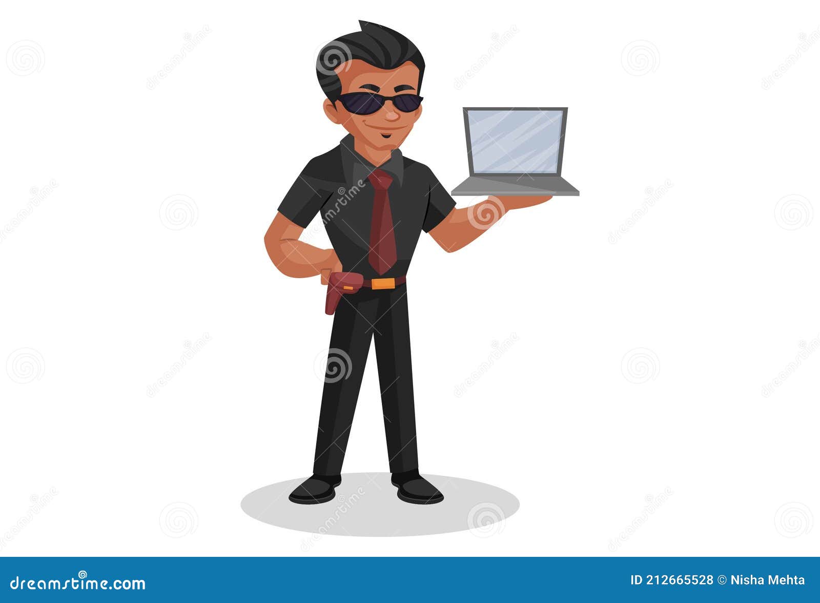 Bodyguard Cartoon Illustration | CartoonDealer.com #65245593