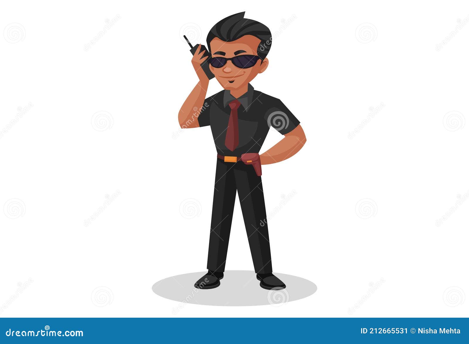 Bodyguard Cartoon Illustration | CartoonDealer.com #65245593
