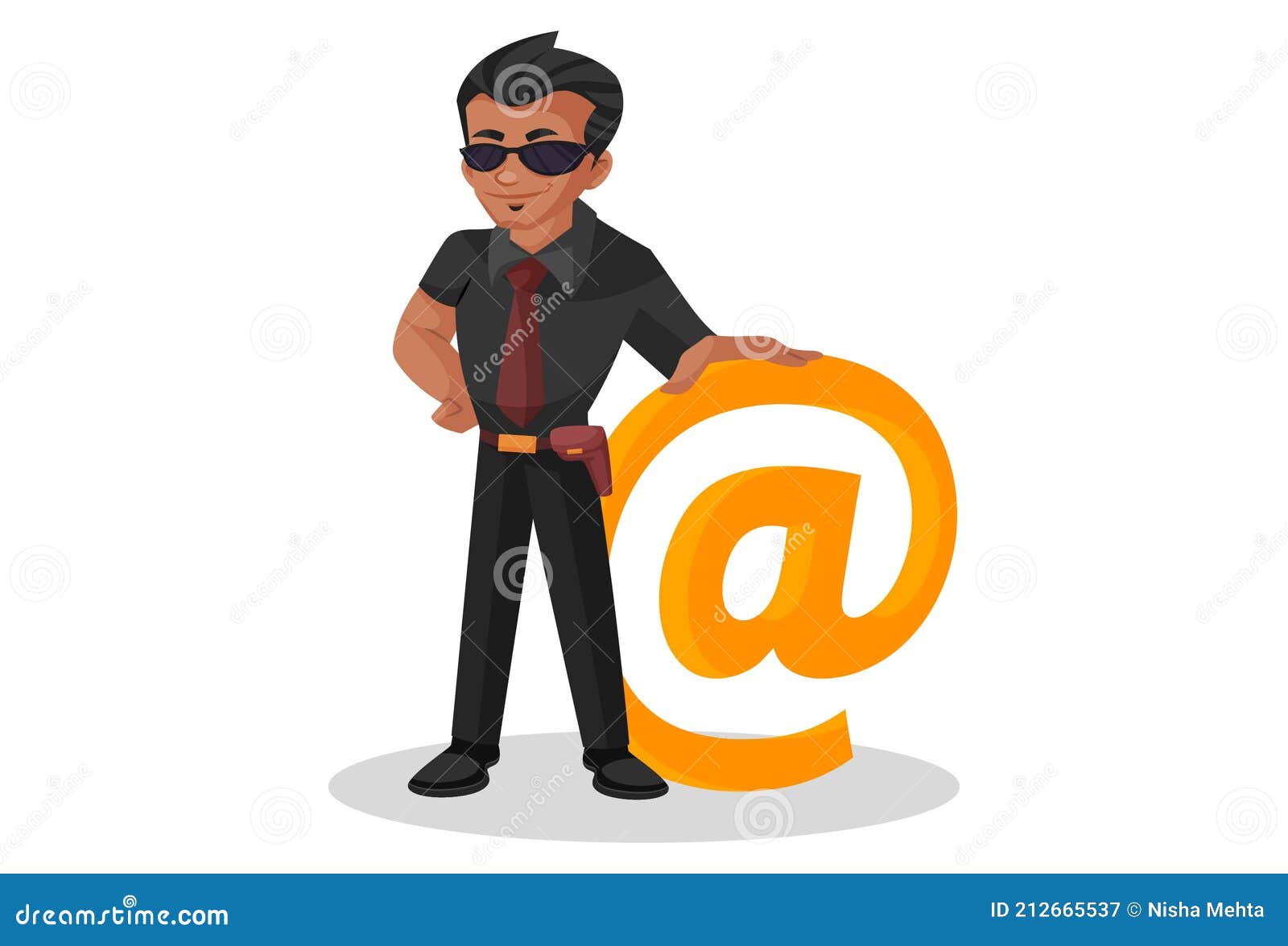 Bodyguard Cartoon Illustration | CartoonDealer.com #65245593