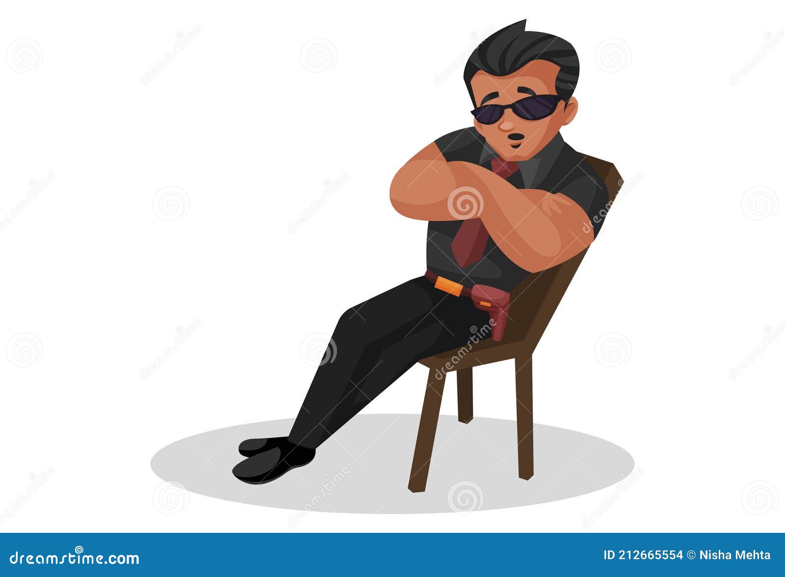 Bodyguard Cartoon Illustration | CartoonDealer.com #212665537