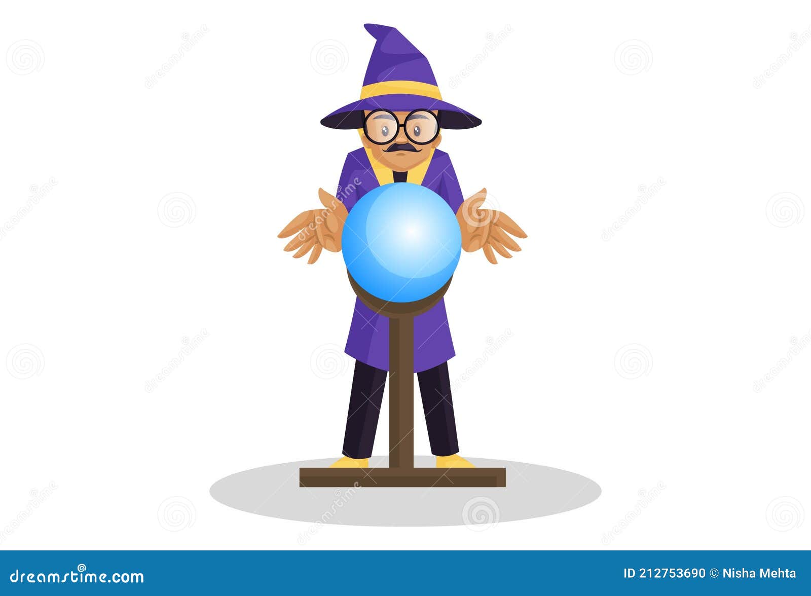 Astrologer Vector Cartoon Illustration | CartoonDealer.com #212753688