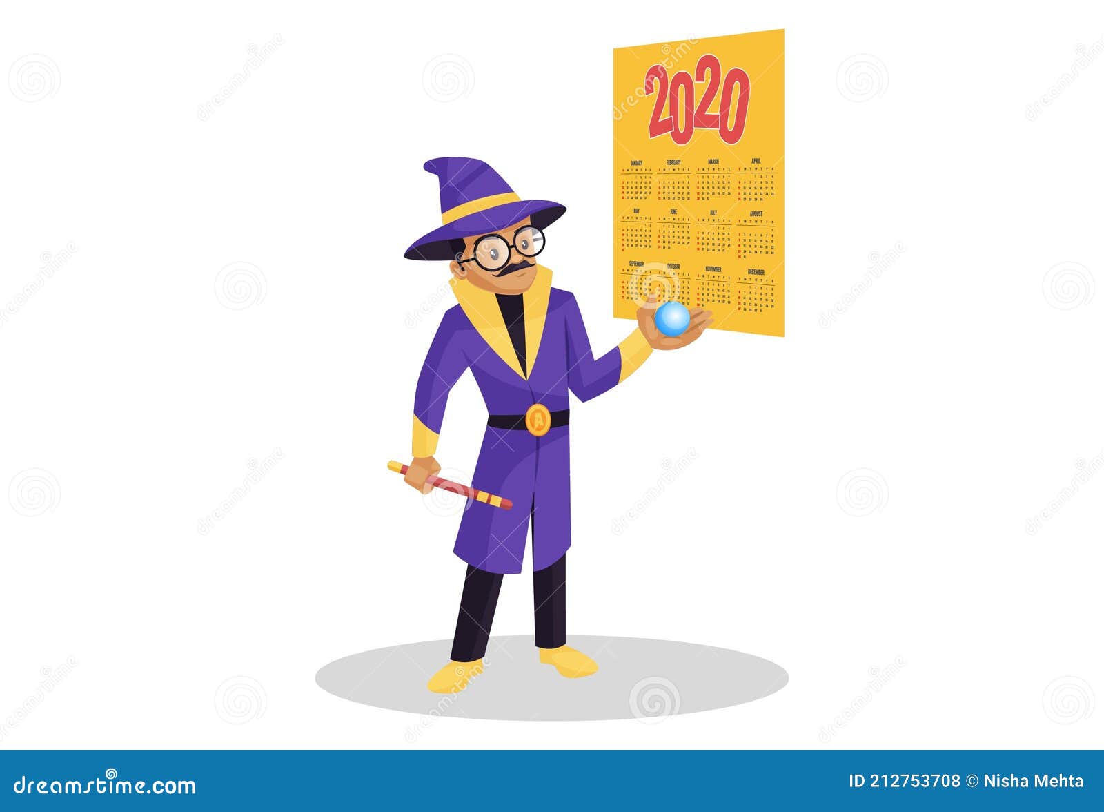 Astrologer Vector Cartoon Illustration | CartoonDealer.com #212753688