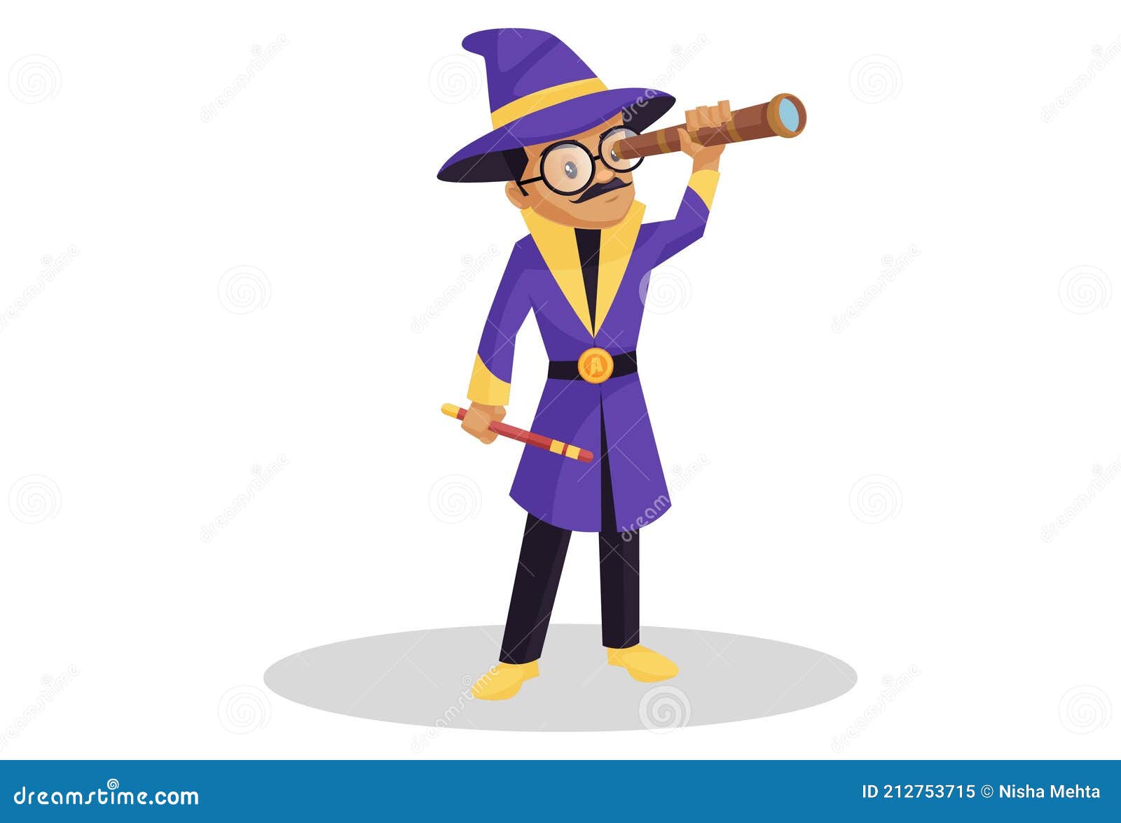 Astrologer Vector Cartoon Illustration | CartoonDealer.com #212753688