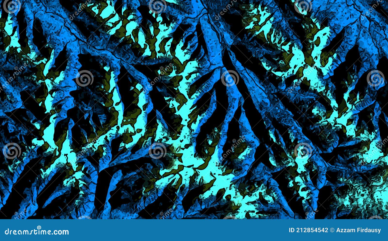Rock Contour Pattern with Blue Color Texture Stock Illustration ...