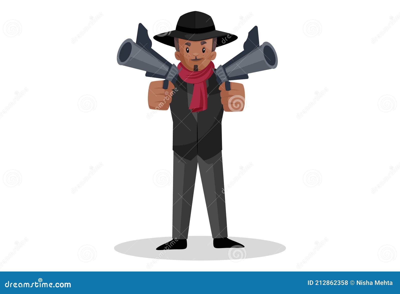 Don Vector Cartoon Illustration Stock Vector - Illustration of male ...