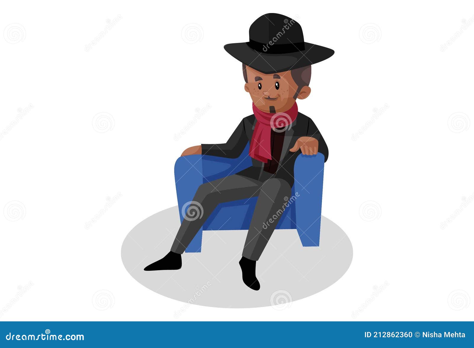 Don Vector Cartoon Illustration Stock Vector - Illustration of male ...