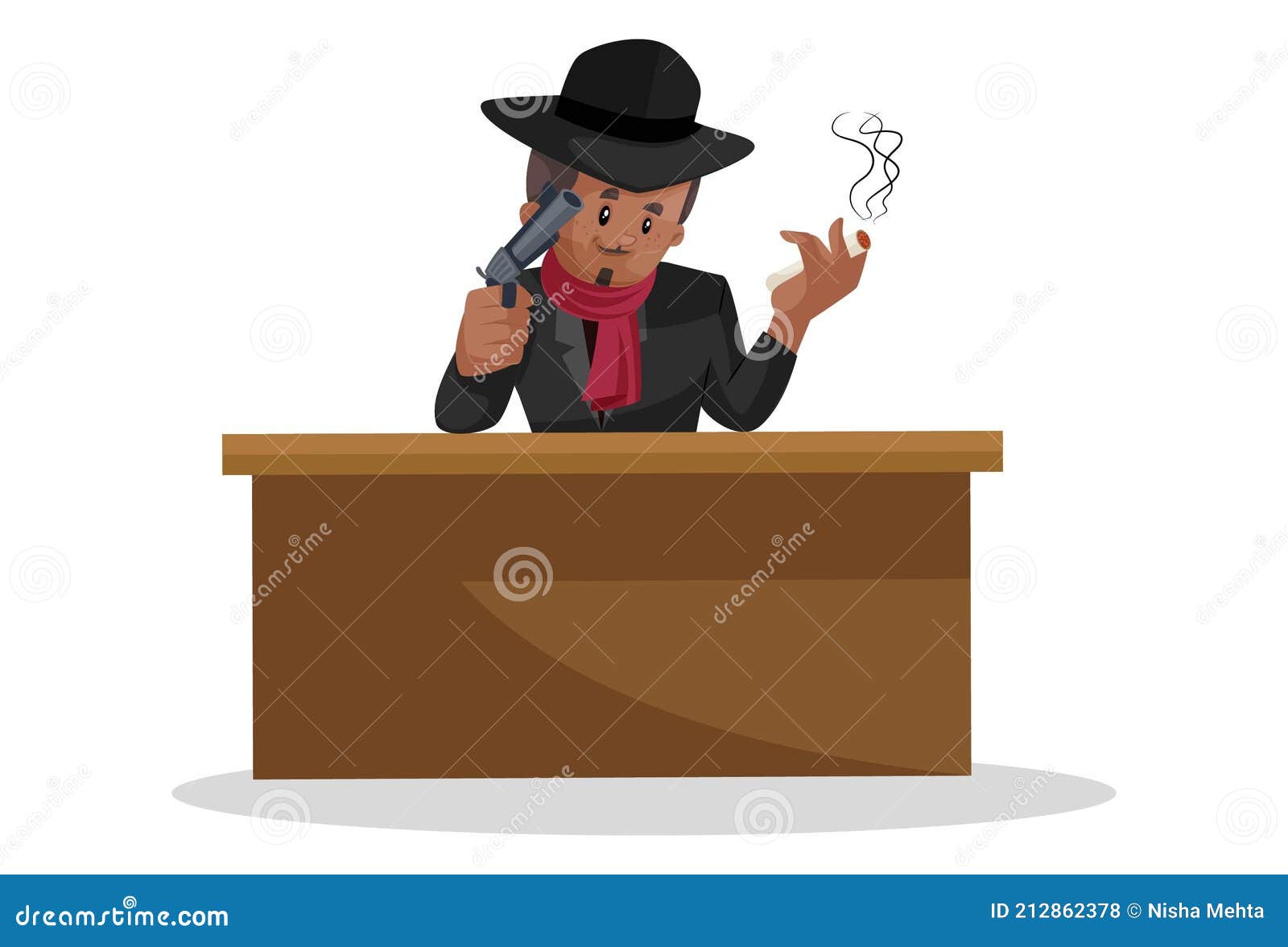 Don Vector Cartoon Illustration Stock Vector - Illustration of coat ...