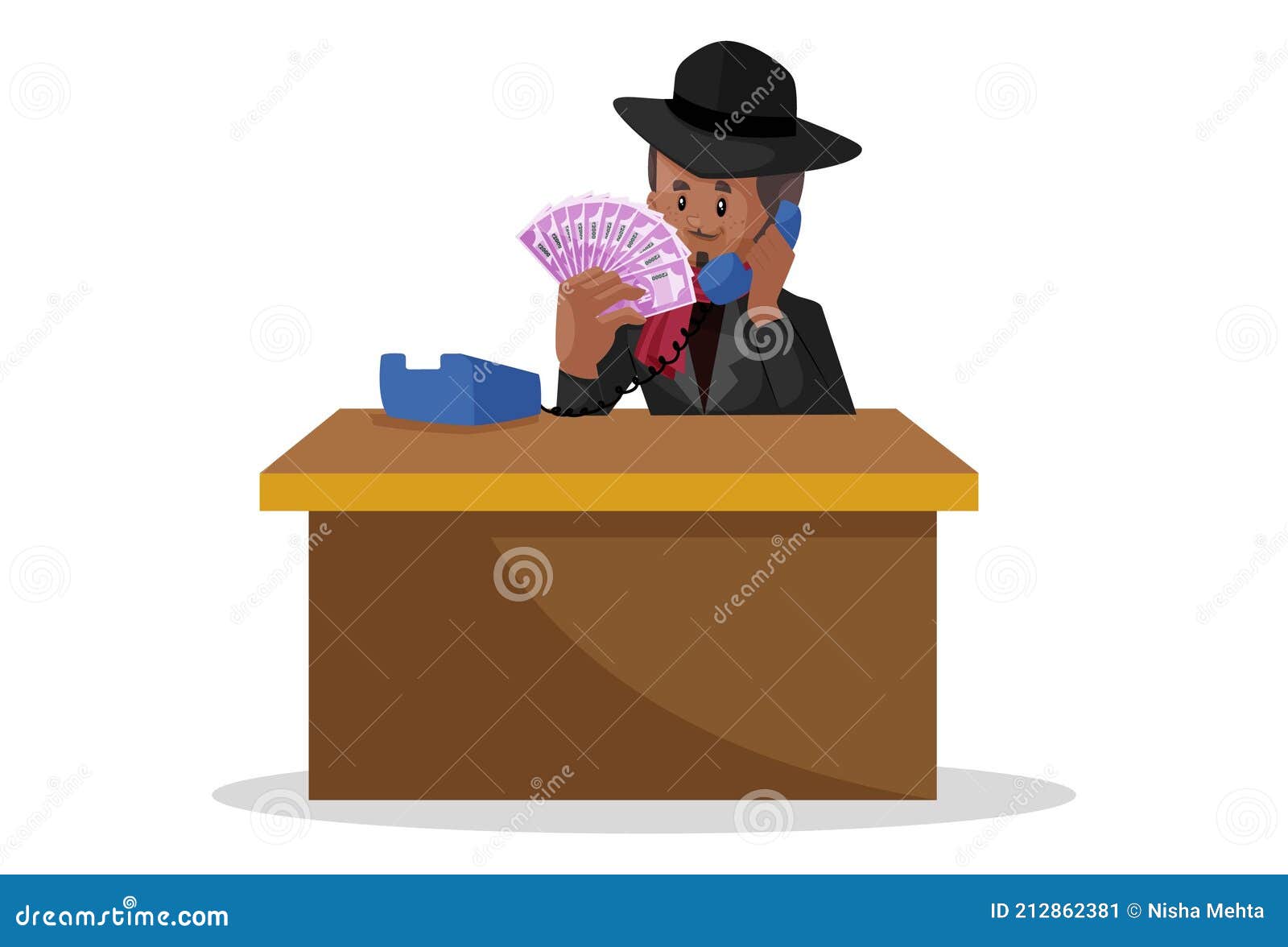 Don Vector Cartoon Illustration Stock Vector - Illustration of chair ...