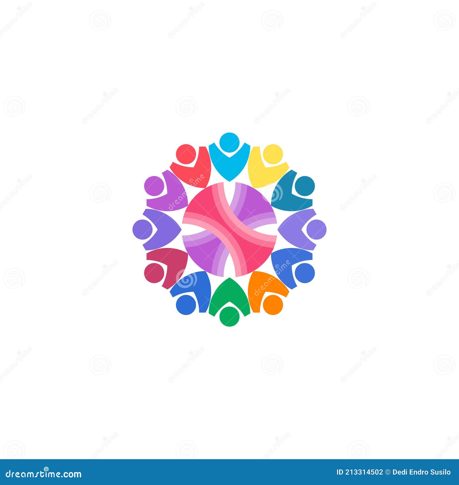 Logos, Symbols, Icons, Teamwork, Togetherness, Diversity. Vector ...