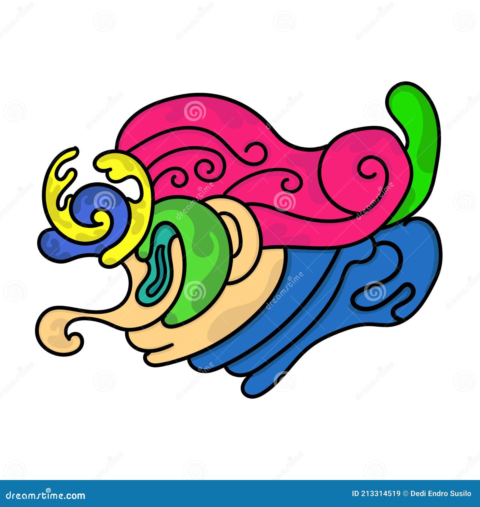 Doodle Illustration of Monsters, Heroes, Pinocchio. Stock Vector ...