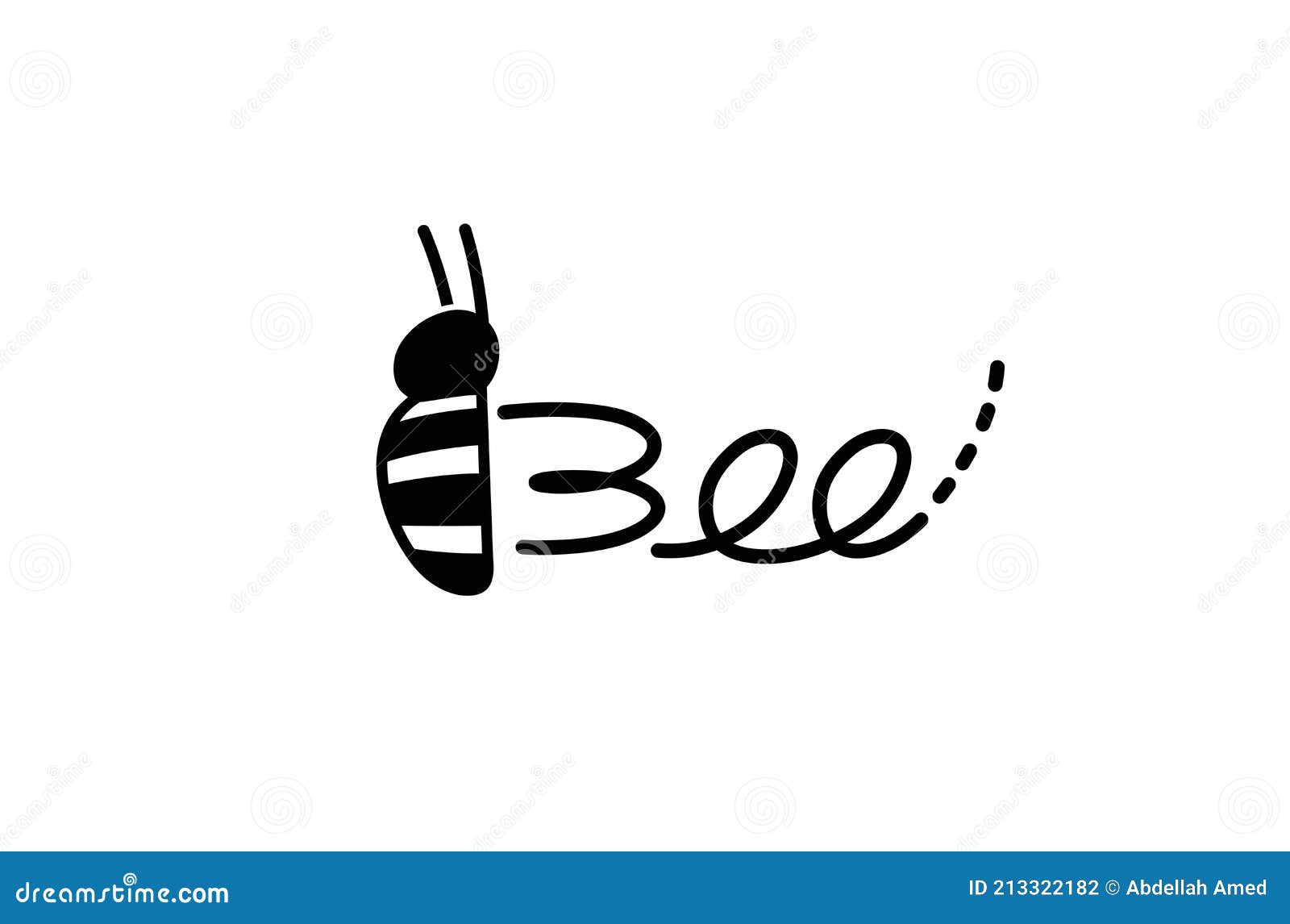 Creative Bee Abstract Logo Design Vector Stock Vector - Illustration of ...