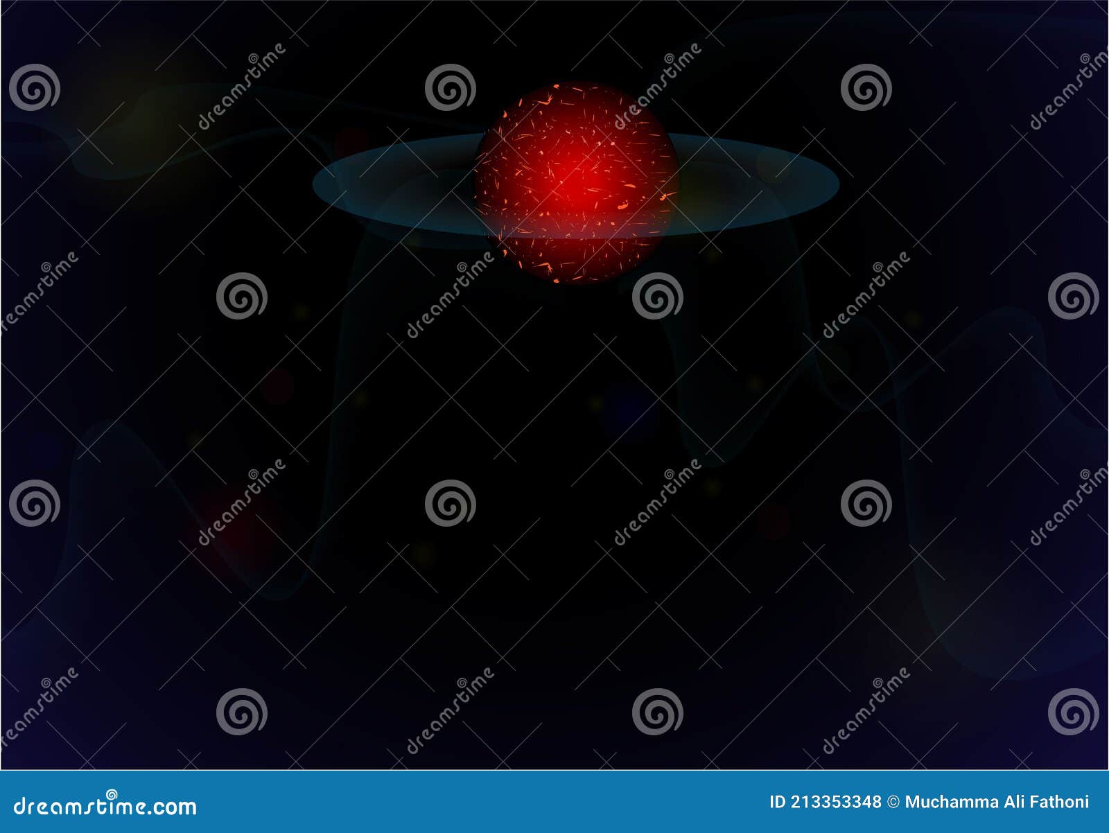 Vector Illustration of Space. Wave Gradation with Light Spots and Slow ...