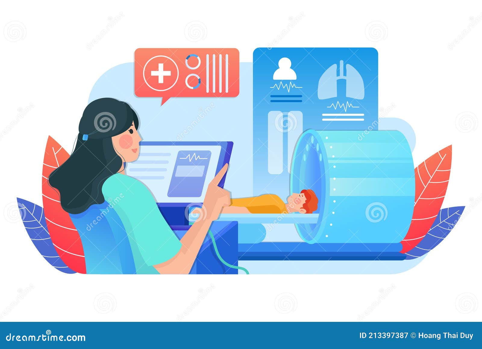 Man Doctor in Medical Uniform Makes Diagnostic Tests, Screening of Body ...