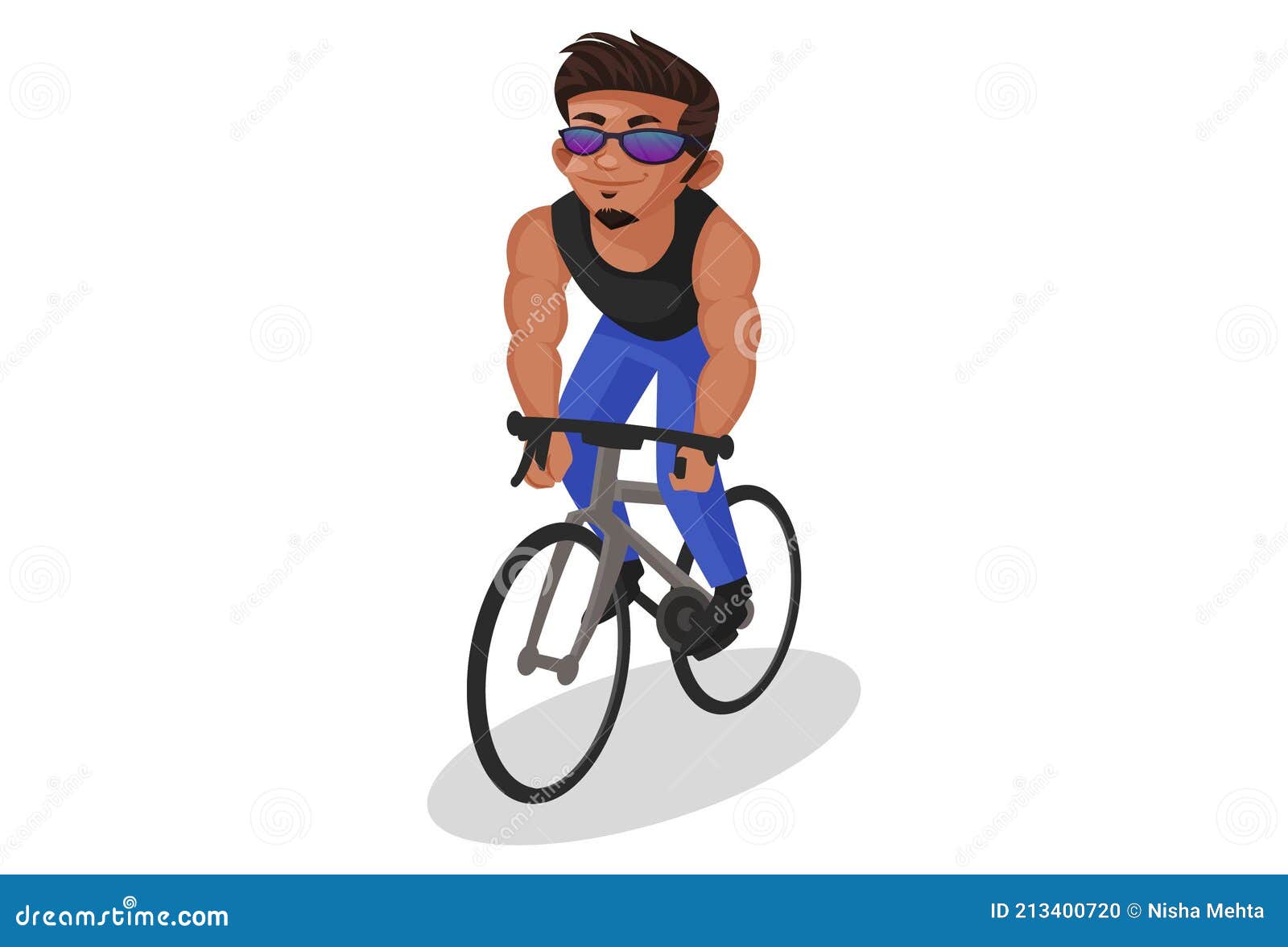 Boy Riding A Cycle Cartoon Vector | CartoonDealer.com #31895521