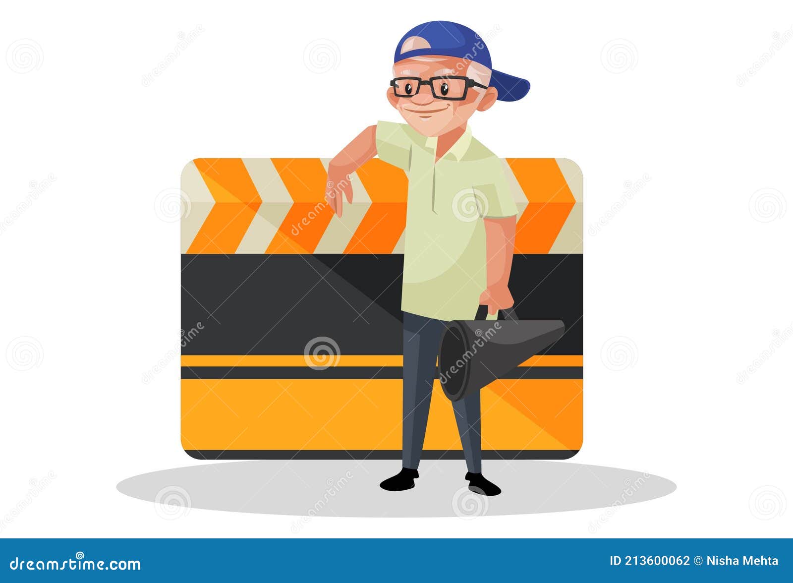 Movie Director Vector Cartoon Illustration Stock Vector - Illustration ...