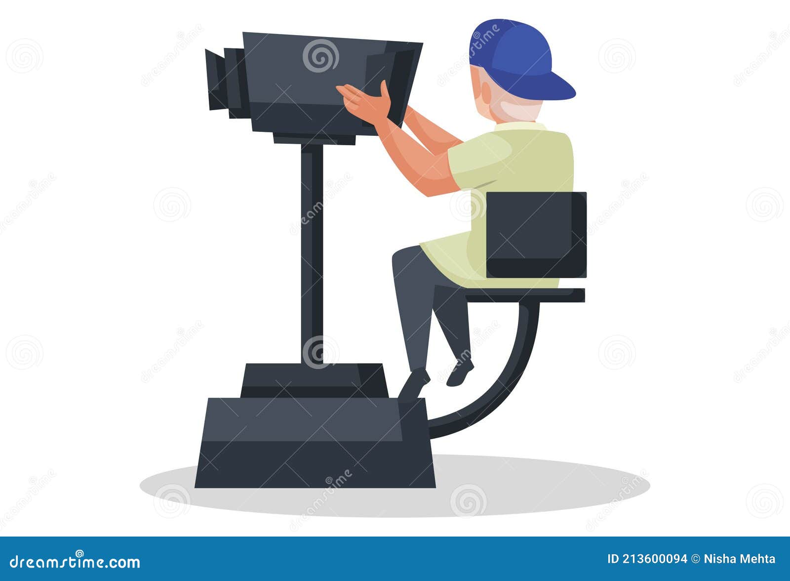 Movie Director Vector Cartoon Illustration Stock Vector - Illustration ...