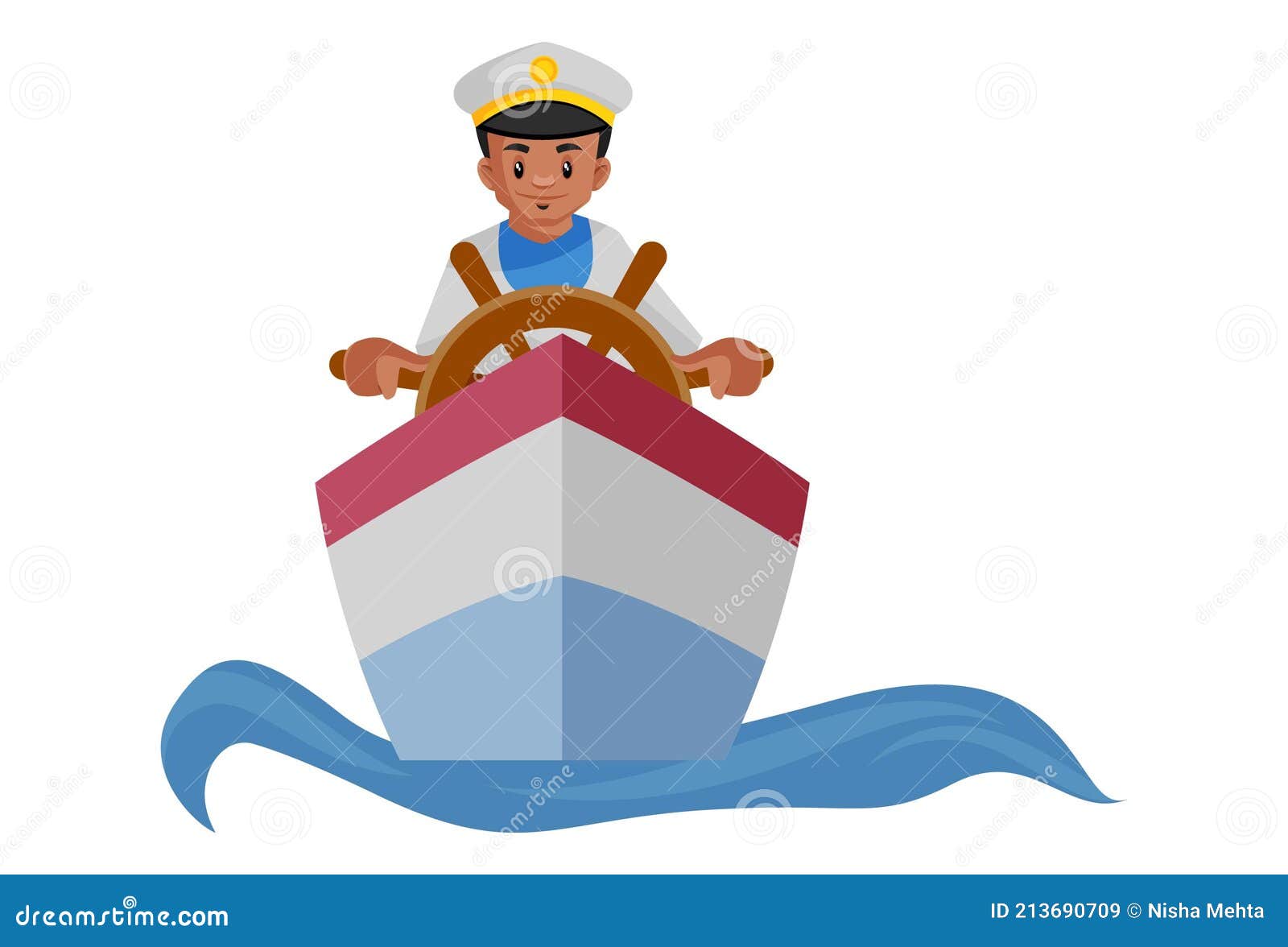 Sailor Vector Cartoon Illustration Stock Vector - Illustration of cute ...