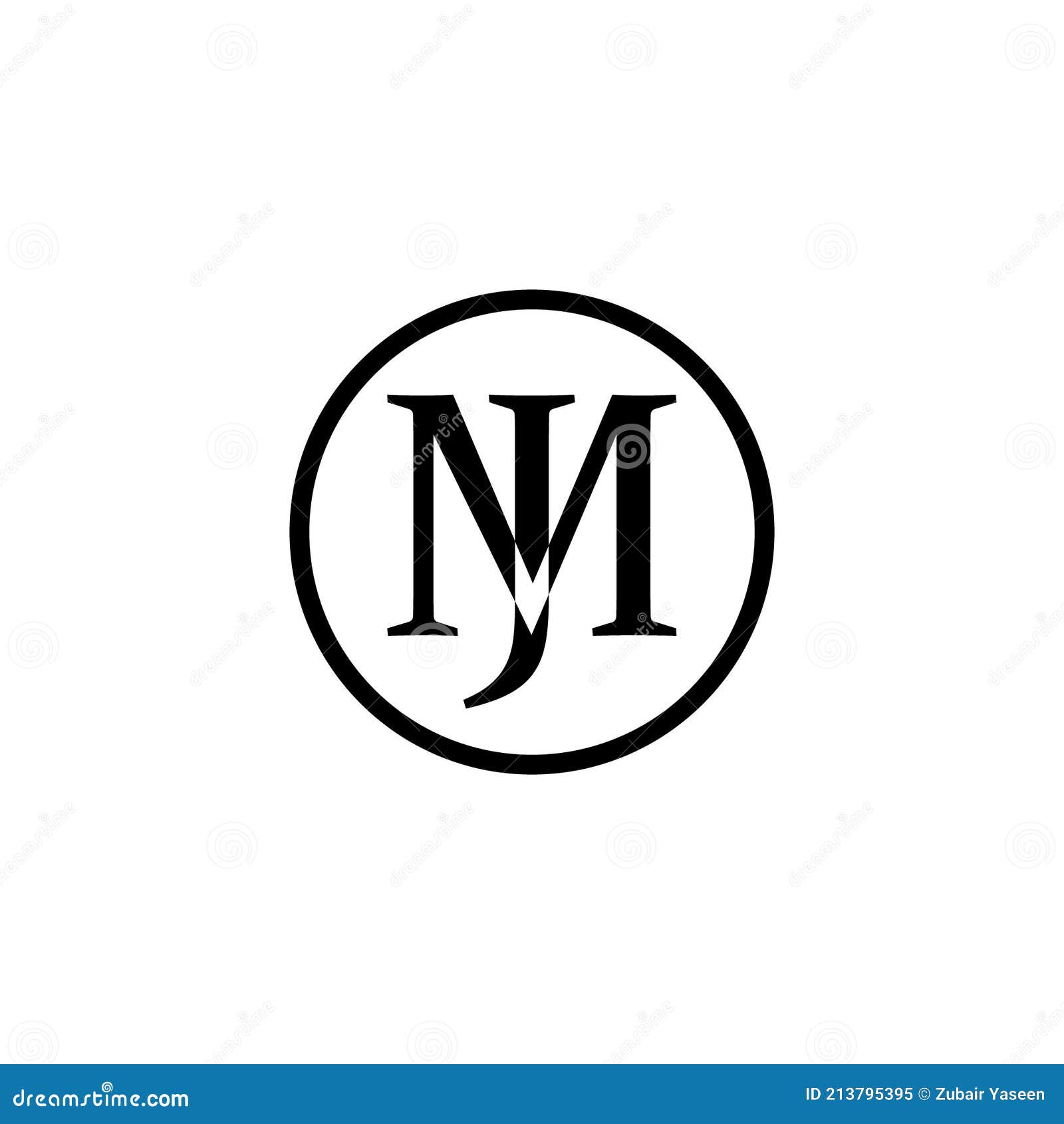 Initial Letter MJ or JM Icon Design Stock Vector - Illustration of ...