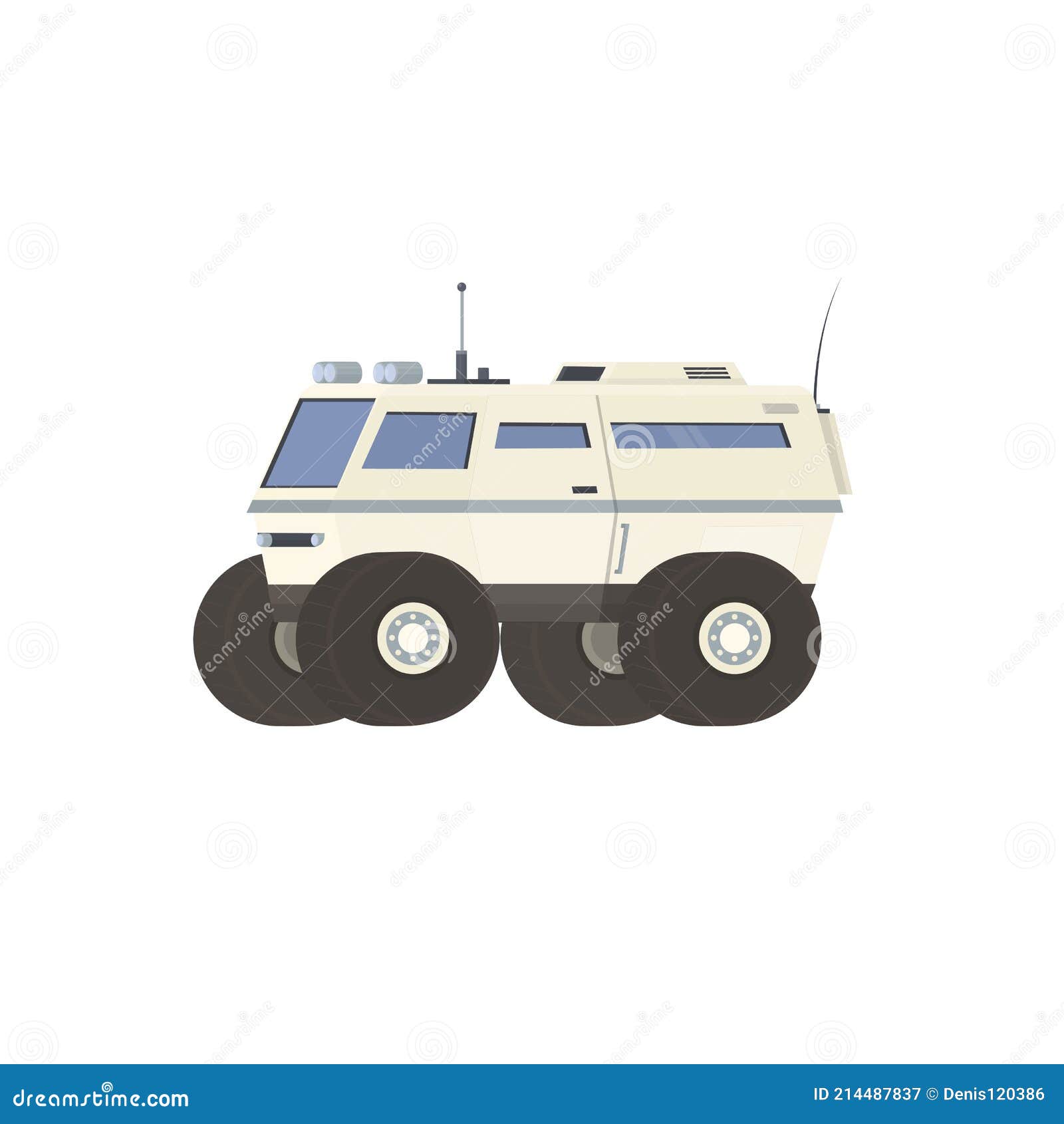Space Vehicle. Mars Rover Vehicle, Vector Illustration Stock Vector ...