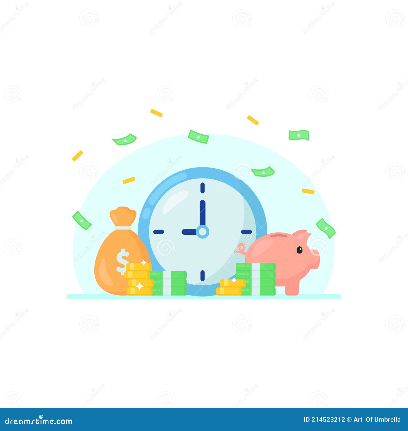 Illustration Vector Graphic of Time is Money Stock Vector ...
