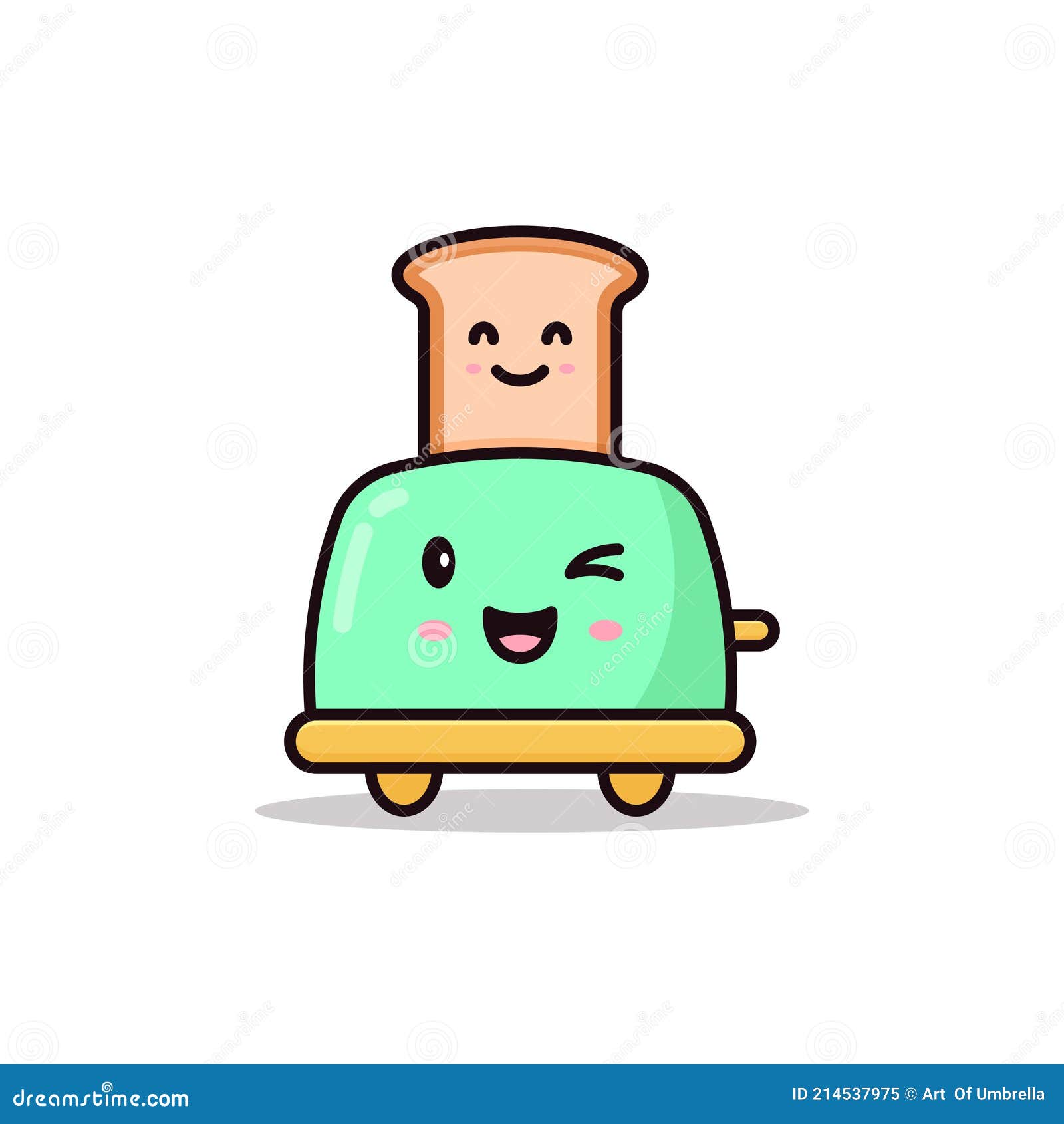 Illustration Vector Graphic of Cute Toaster Stock Vector - Illustration ...