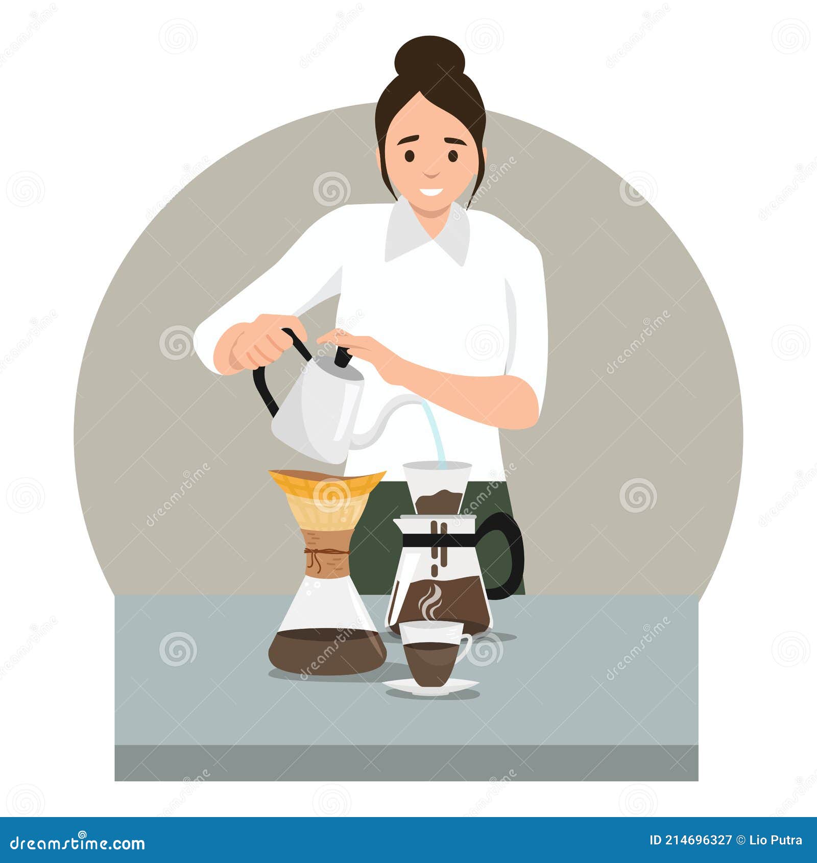 Process of Roasting Coffee Beans in Industrial Roaster Stock Vector ...