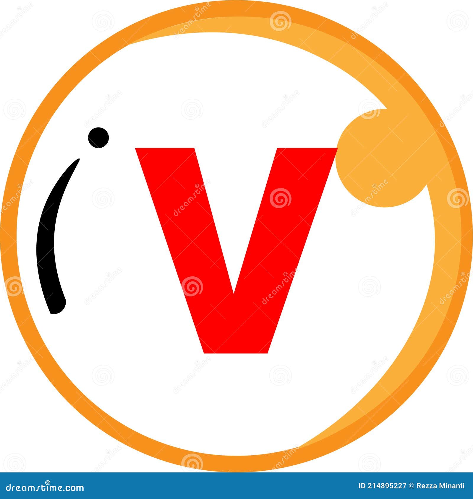 Vector of the Roman Number Five Which is Represented by the Symbol V ...