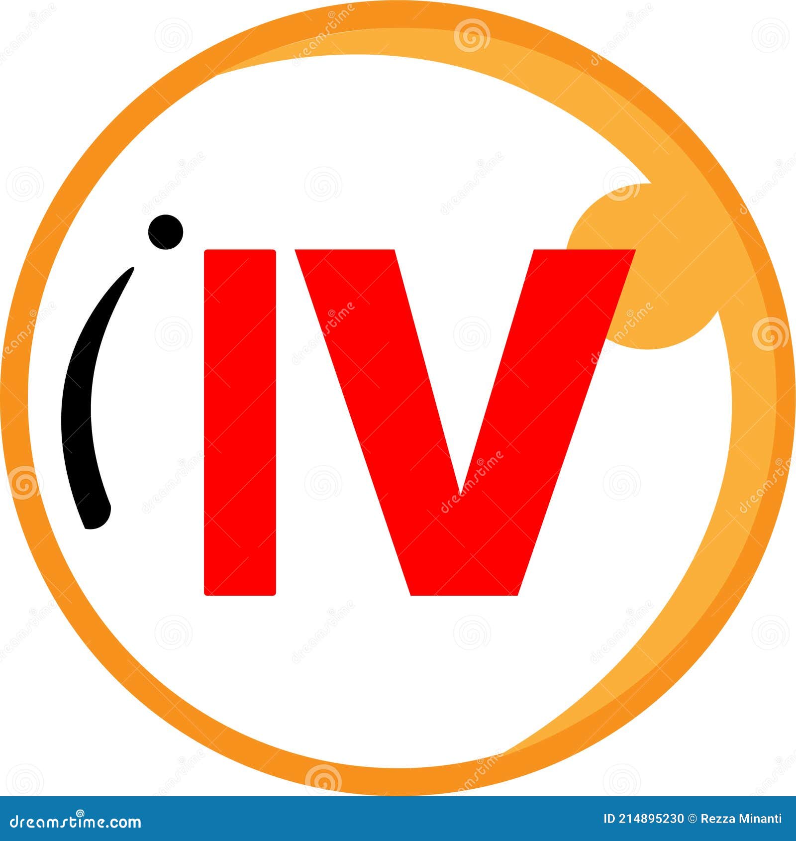 Vector of the Roman Number Four Which is Represented by the Symbol IV ...