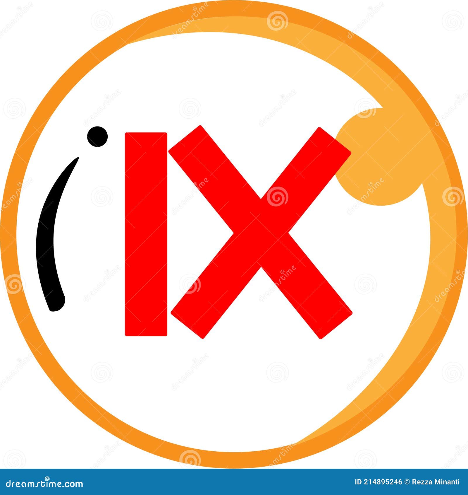 Vector of the Roman Number Nine Which is Represented by the Symbol IX ...