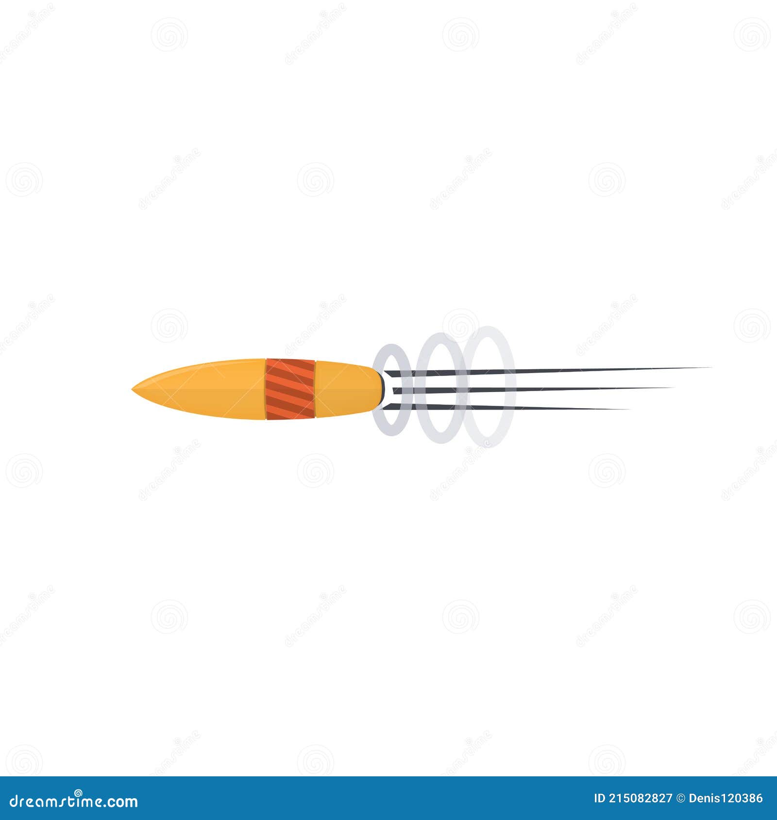 Bullet. Gun Bullet in Flight, Vector Illustration Stock Vector ...