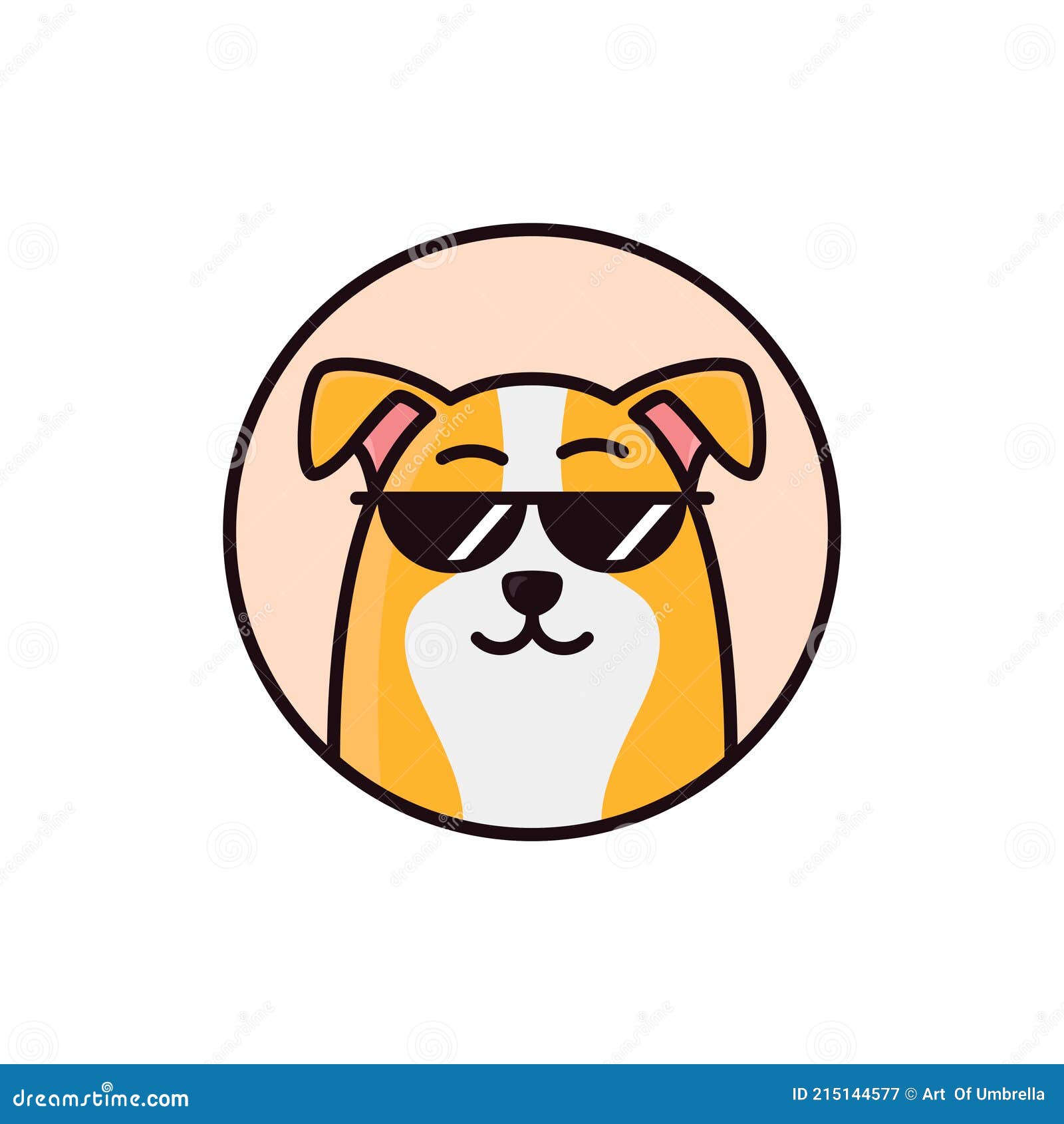 Illustration Vector Graphic of a Cool Dog Stock Vector - Illustration ...
