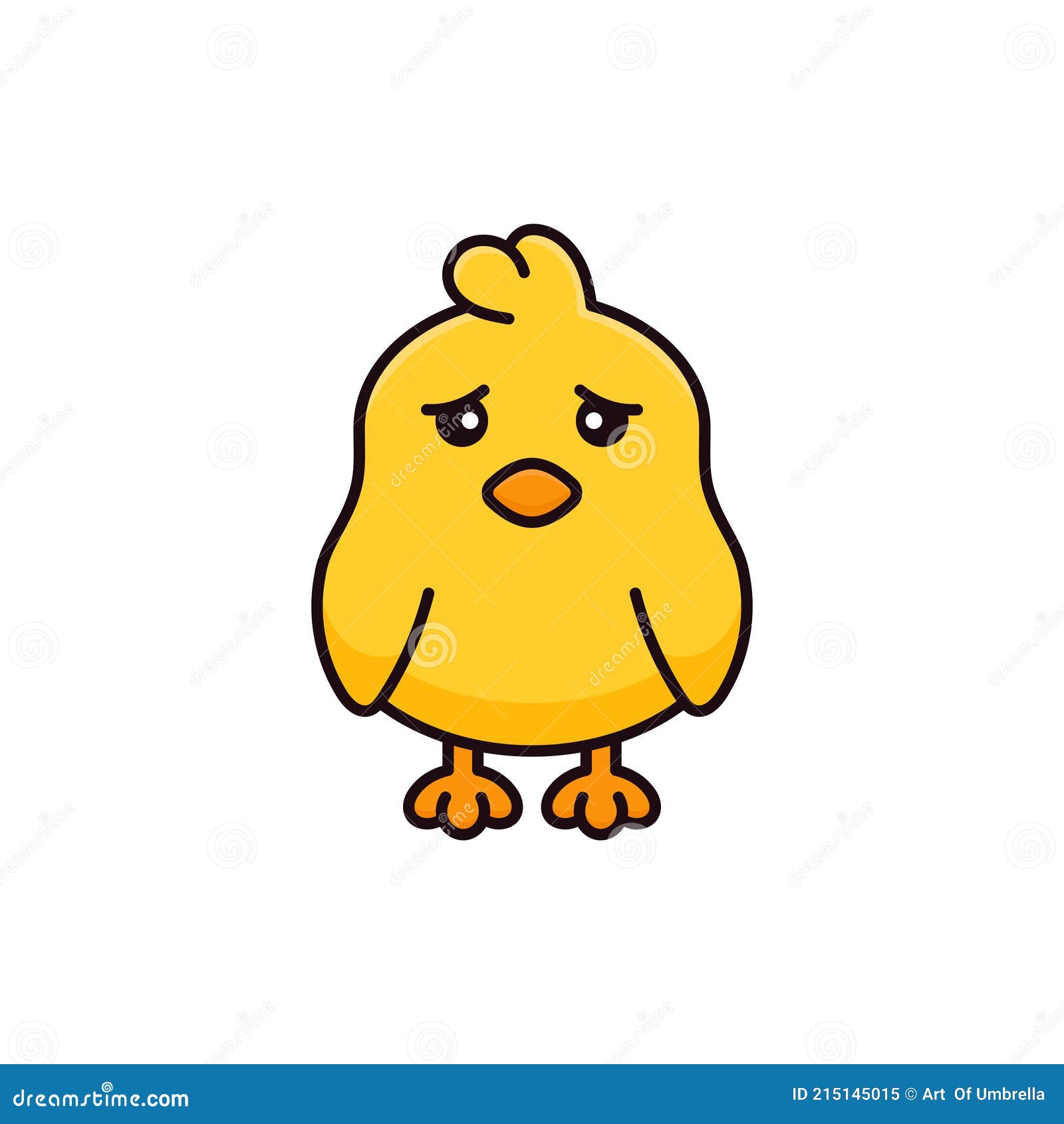 Illustration Vector Graphic of Sad Little Chicken Stock Vector ...