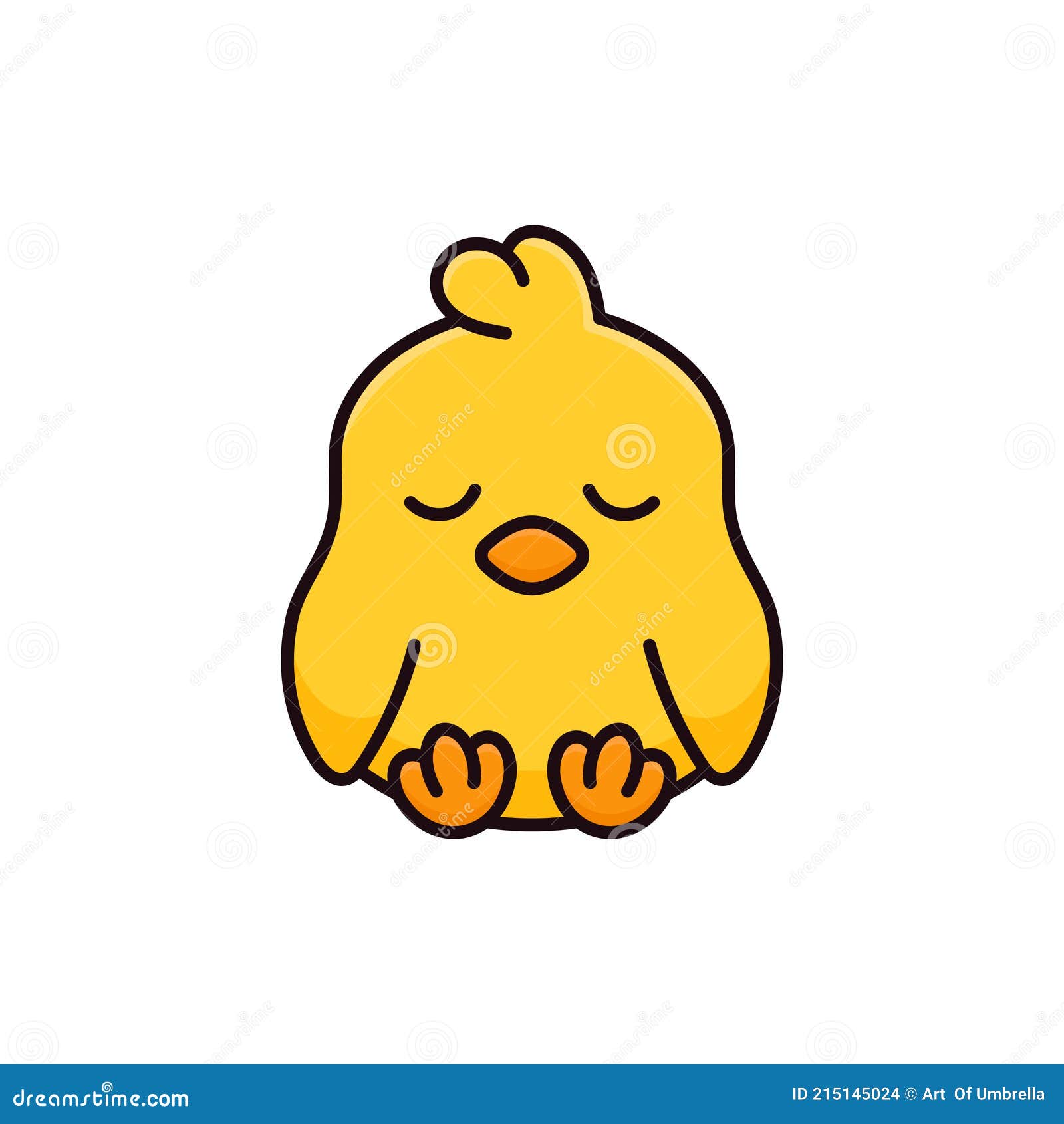 Illustration Vector Graphic of Sleeping Little Chicken Stock Vector ...