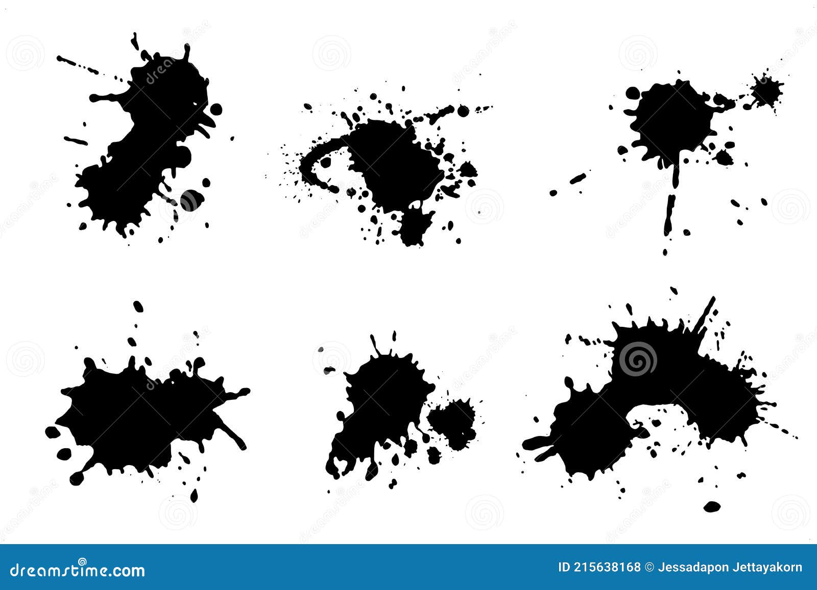 Set of ink spots vector stock vector. Illustration of street - 215638168