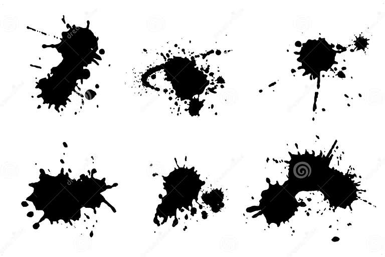 Set of ink spots vector stock vector. Illustration of street - 215638168