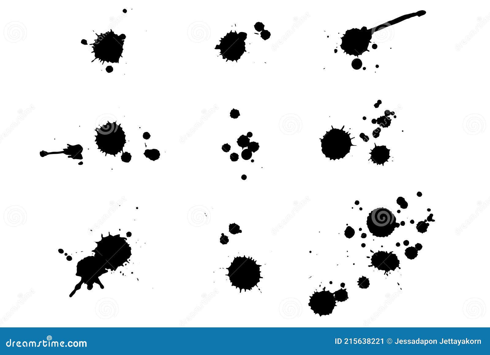 Set of Ink Spots Vector Vectors Eps. 10 Stock Vector - Illustration of ...