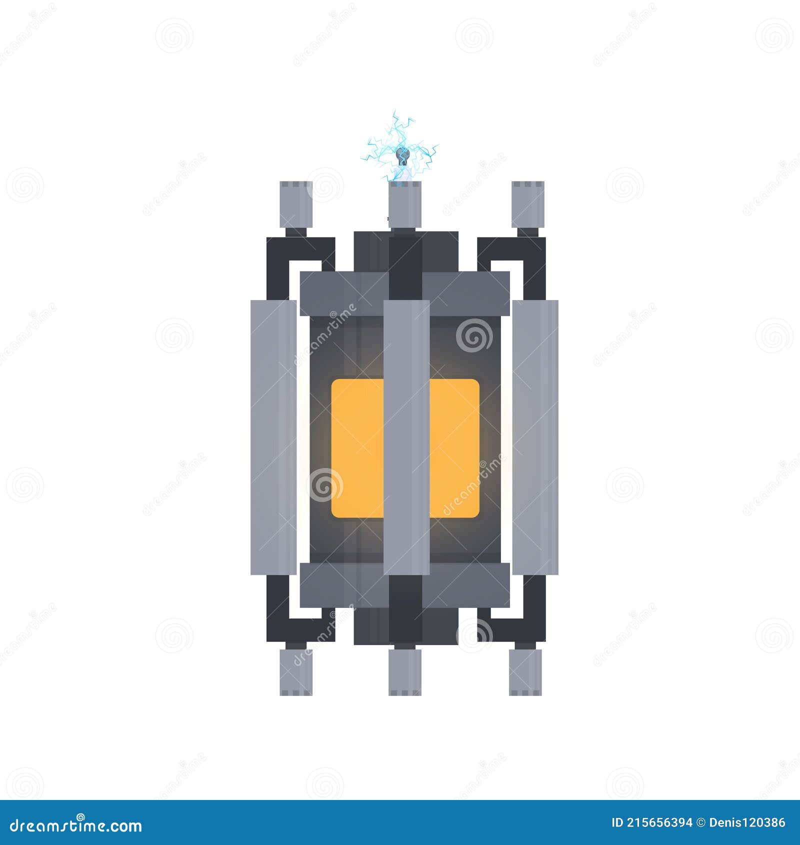 Thermonuclear Reactor. Energy Generation, Vector Illustration Stock ...