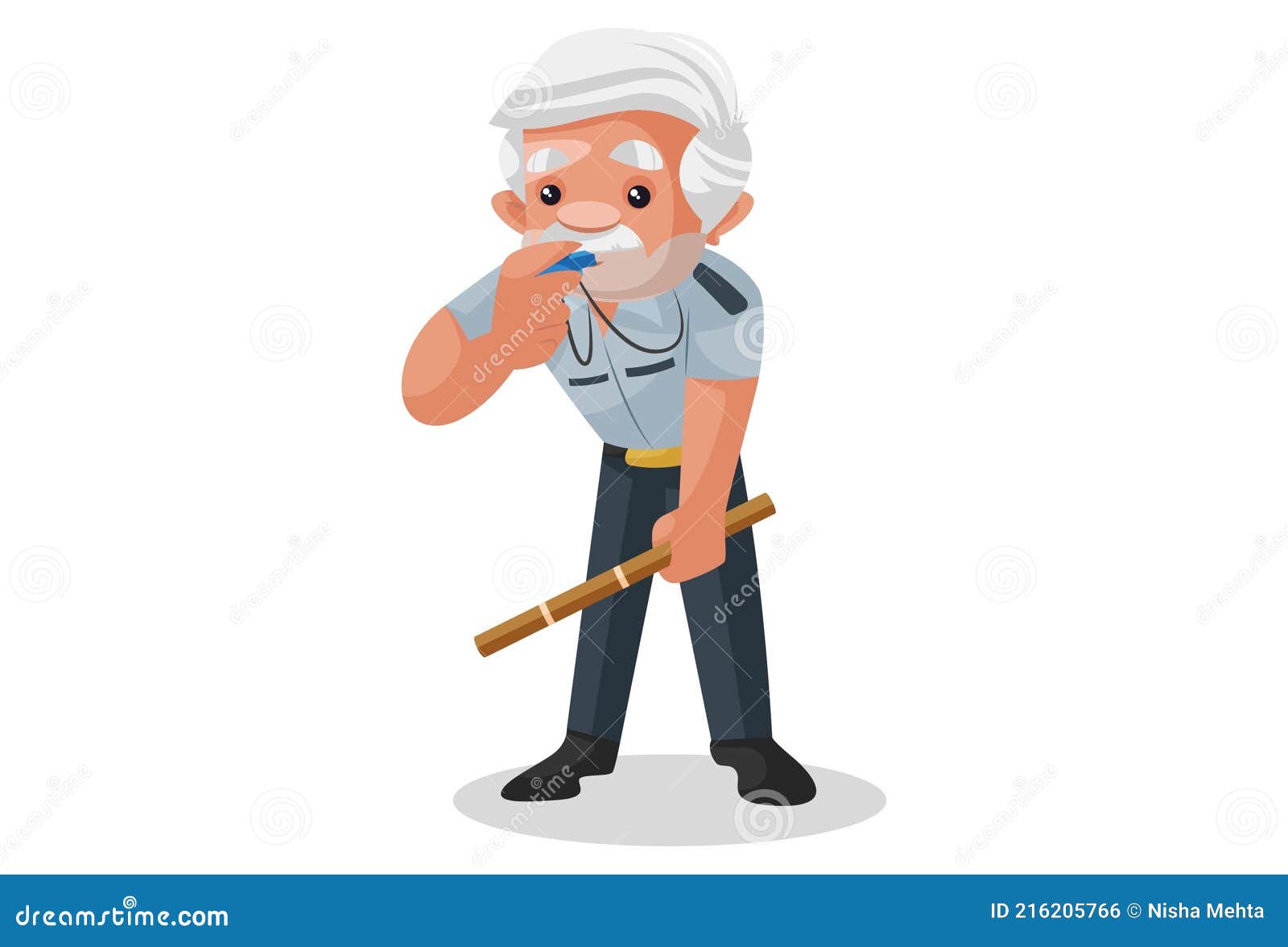 Watchman Vector Cartoon Character Stock Vector - Illustration of ...