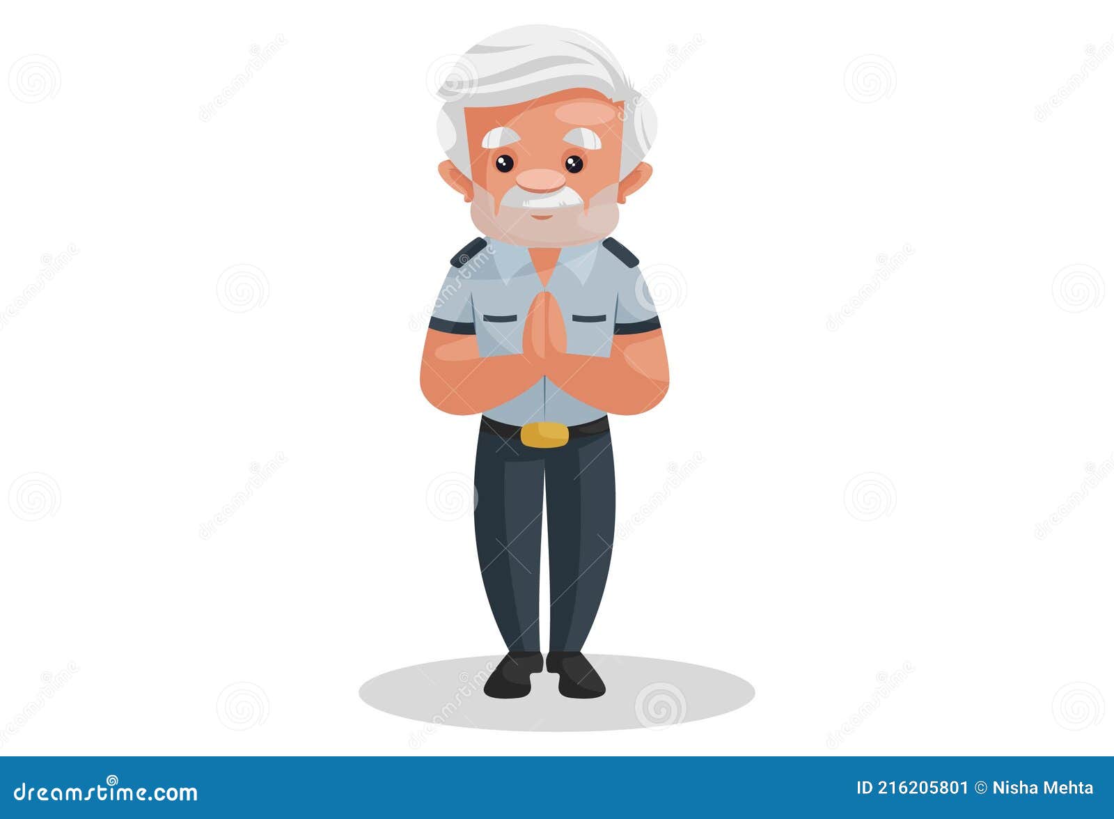 Watchman Vector Cartoon Character Stock Vector - Illustration of agent ...