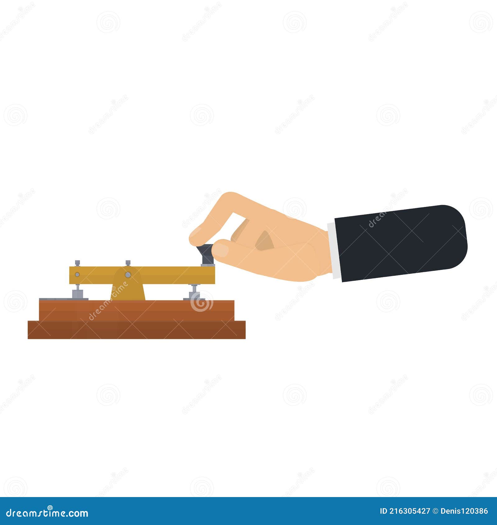 Telegraph Hand Drawing Vintage Style Cartoon Vector | CartoonDealer.com ...