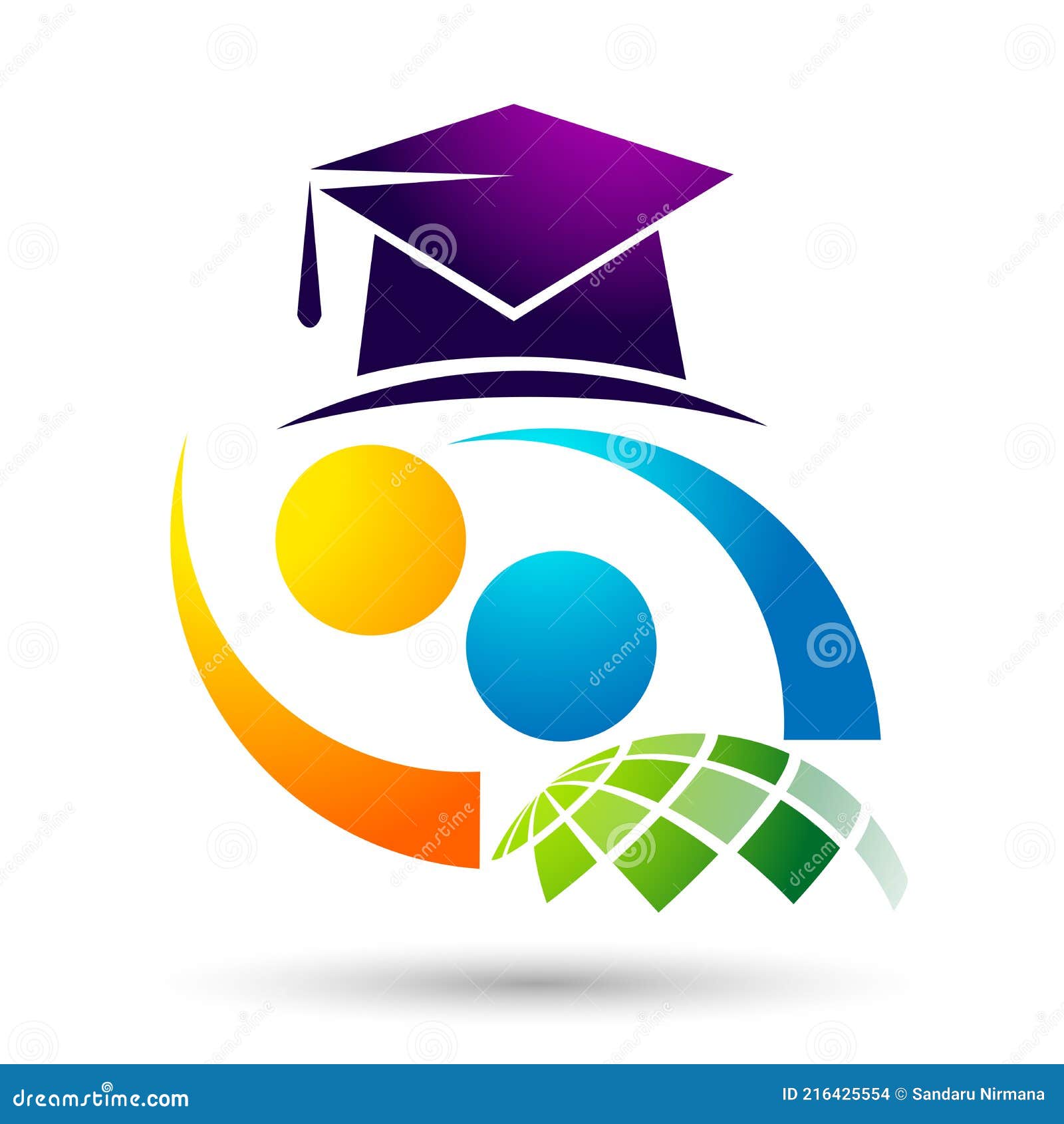 Globe Education Graduates People World Logo Icon Successful Graduation ...