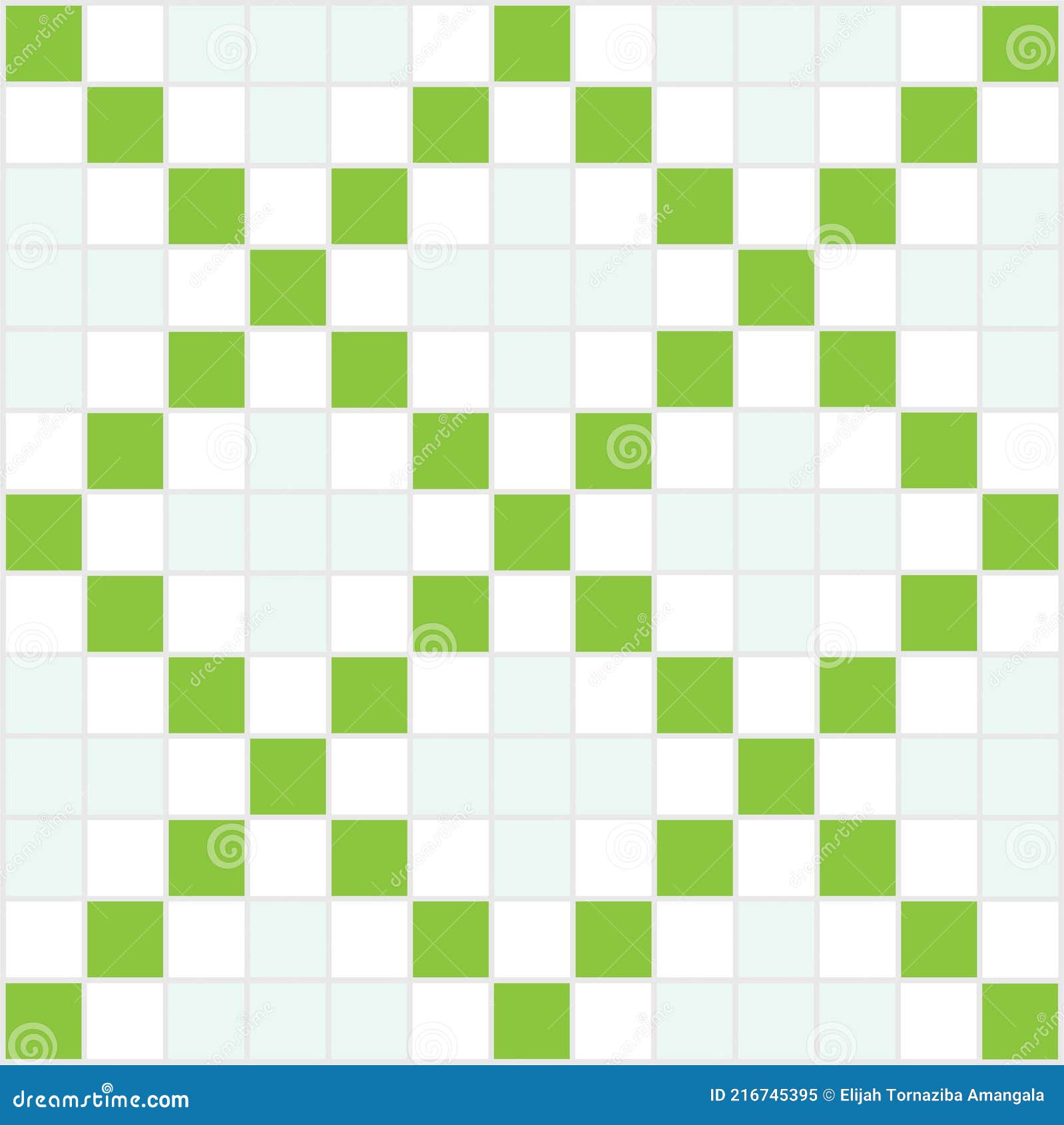 Green and White Square Puzzle Pattern Stock Illustration - Illustration ...