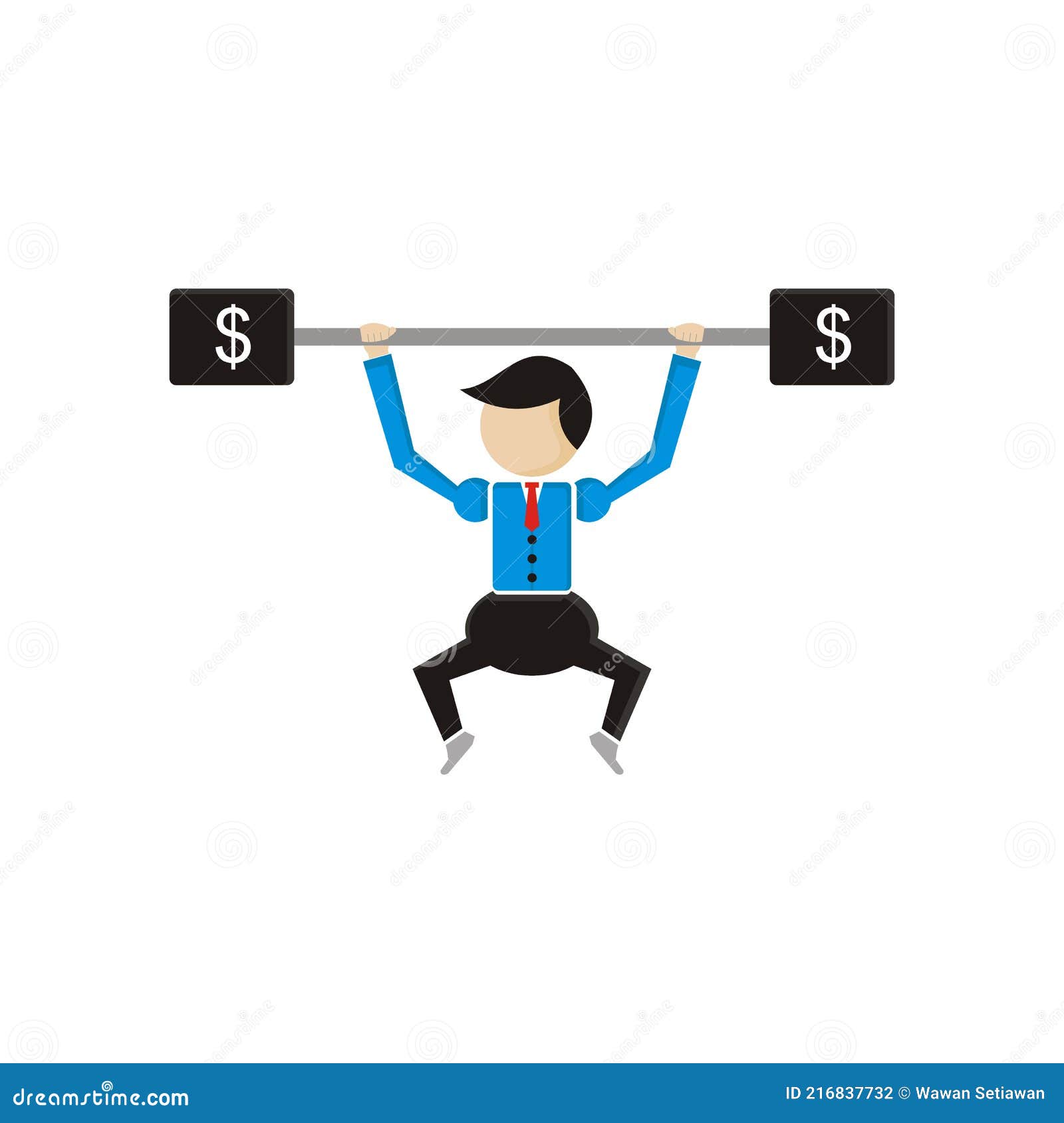 Entrepreneur`s Hard Work - Illustration - Vector Stock Vector ...