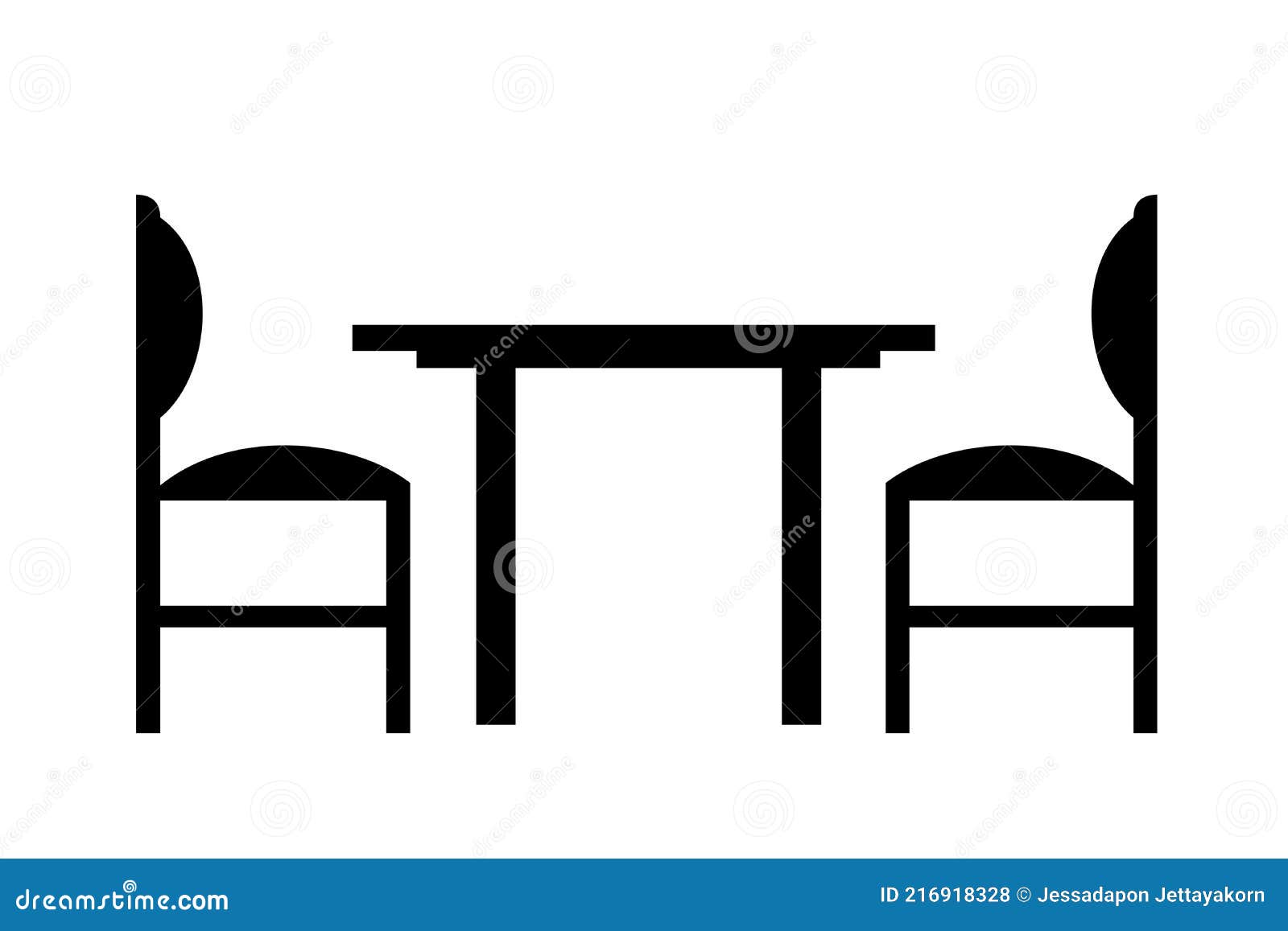 Table chairs icon eps10 stock vector. Illustration of dinner - 216918328