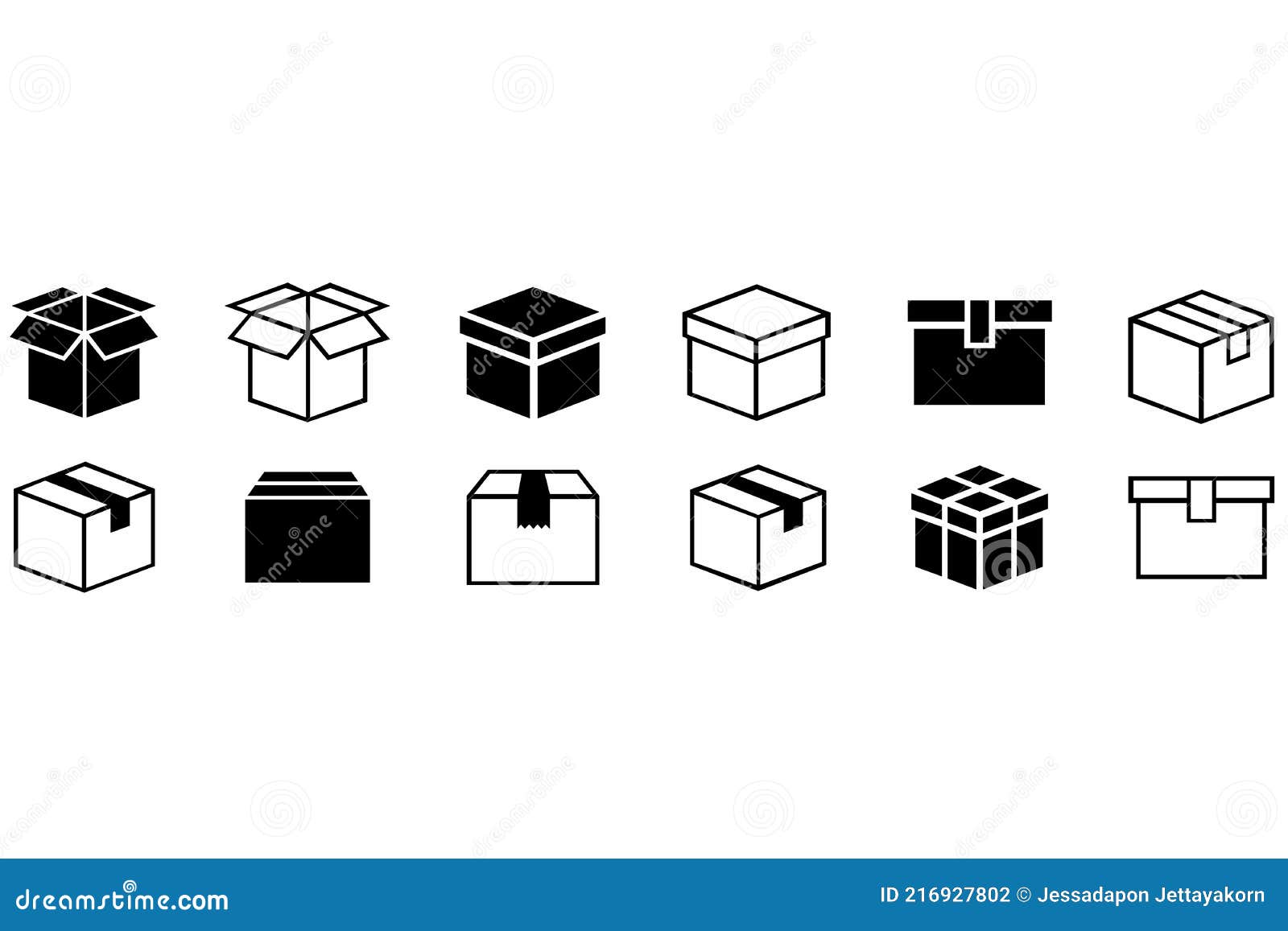 Box Simple Icon Collection. Eps 10 Stock Vector - Illustration of gift ...
