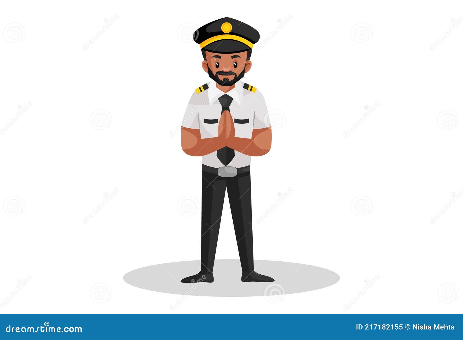 Pilot Vector Cartoon Illustration Stock Vector - Illustration of ...