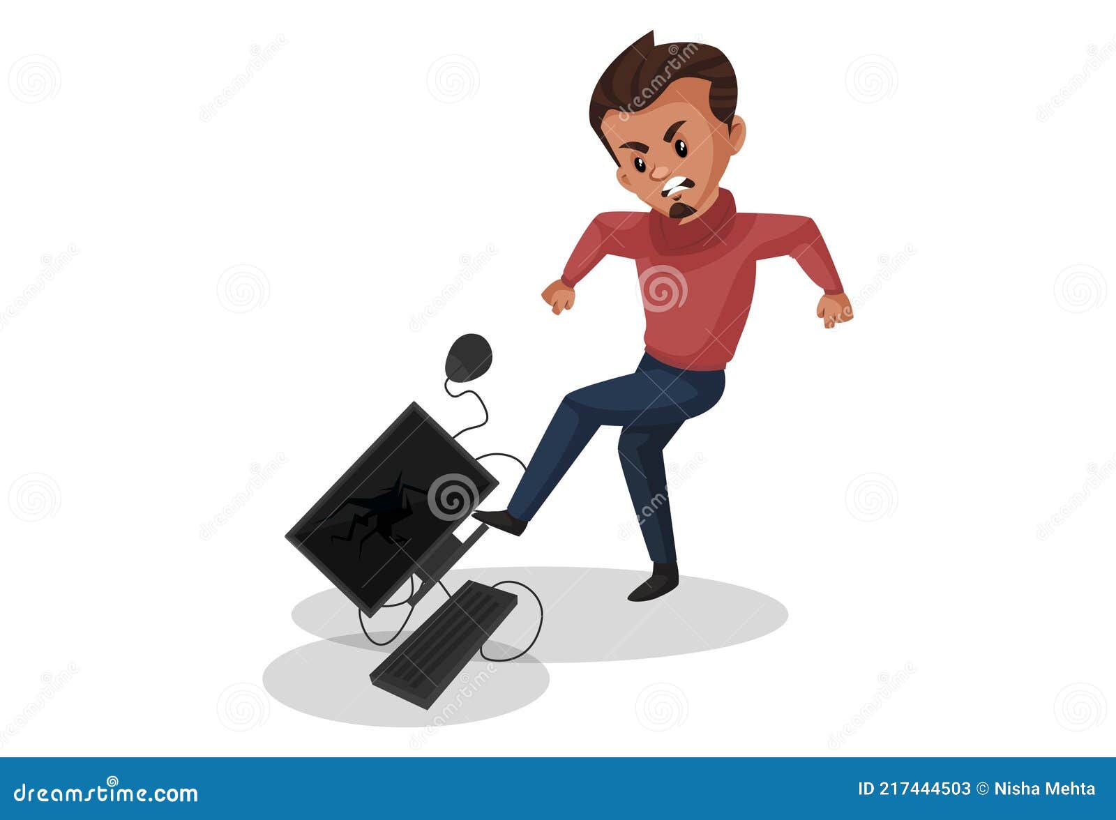 Boy Graphic Designer Vector Illustration Stock Vector - Illustration of ...